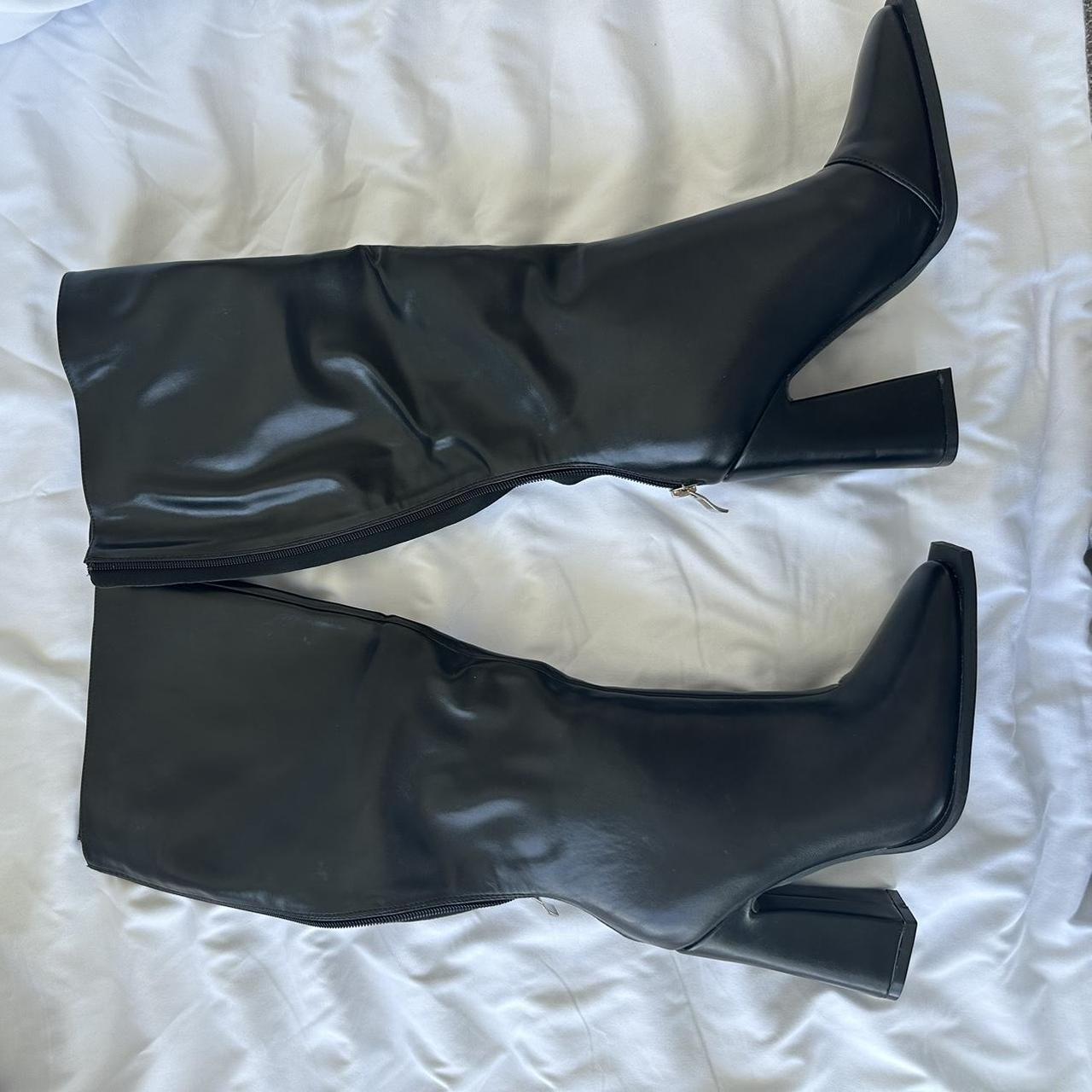Princess Polly knee high black boots - Depop