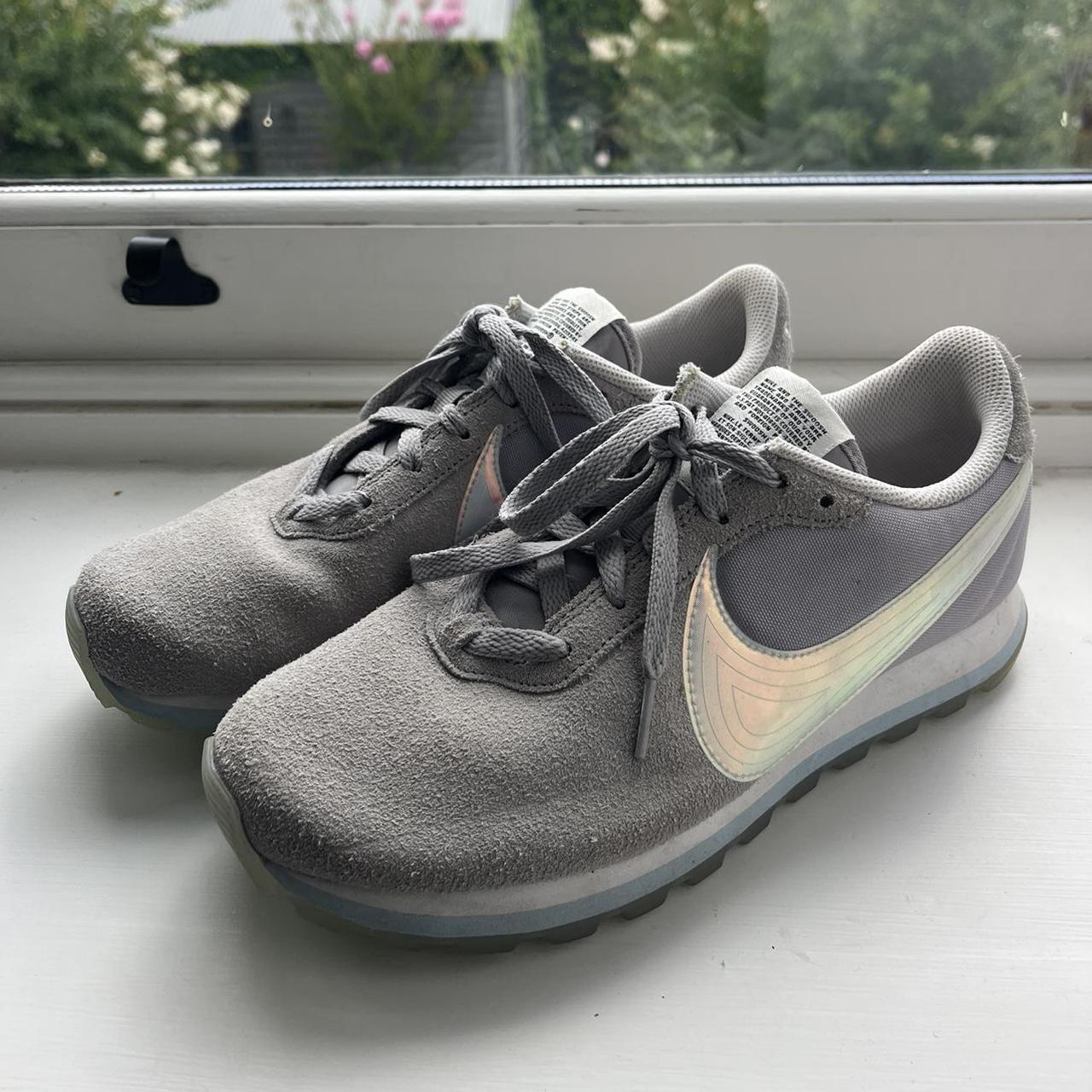 Rare grey suede Nike runners size 6.5 UK. Barely... - Depop
