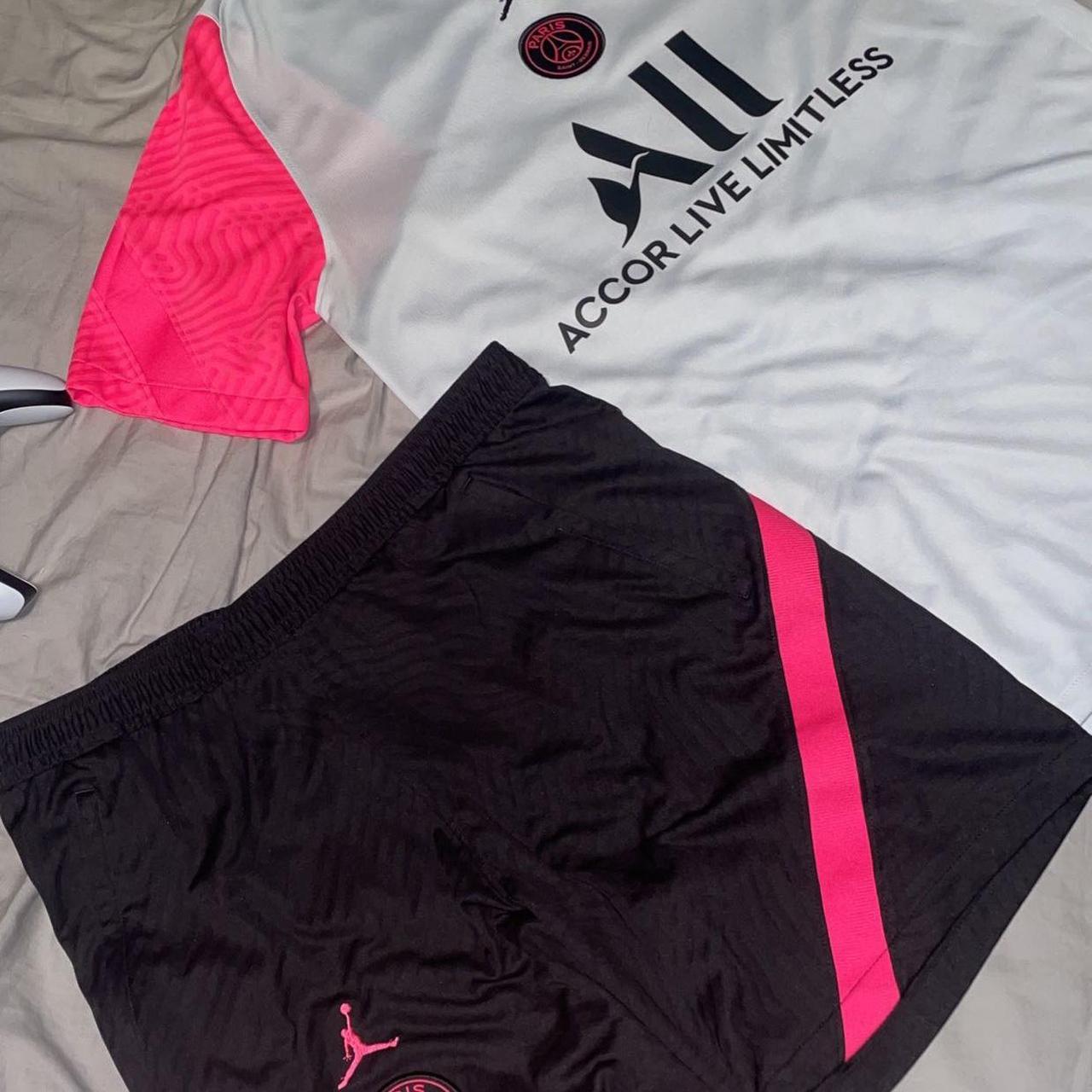 PSG tshirt & shorts set Size M shirt Size L shorts... - Depop