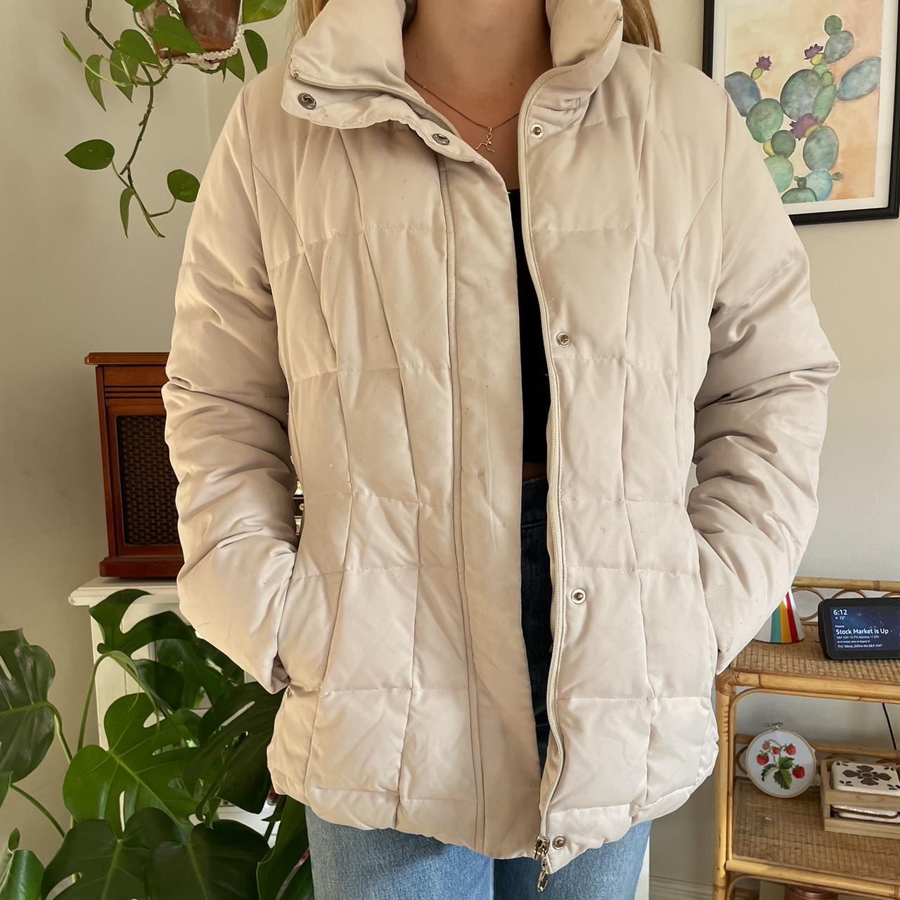 Cream Calvin Klein Puffer Jacket Very soft and... - Depop