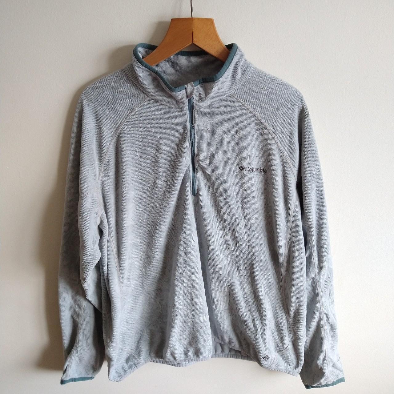 Light Grey Columbia Quarter Zip Fleece. Lovely... - Depop