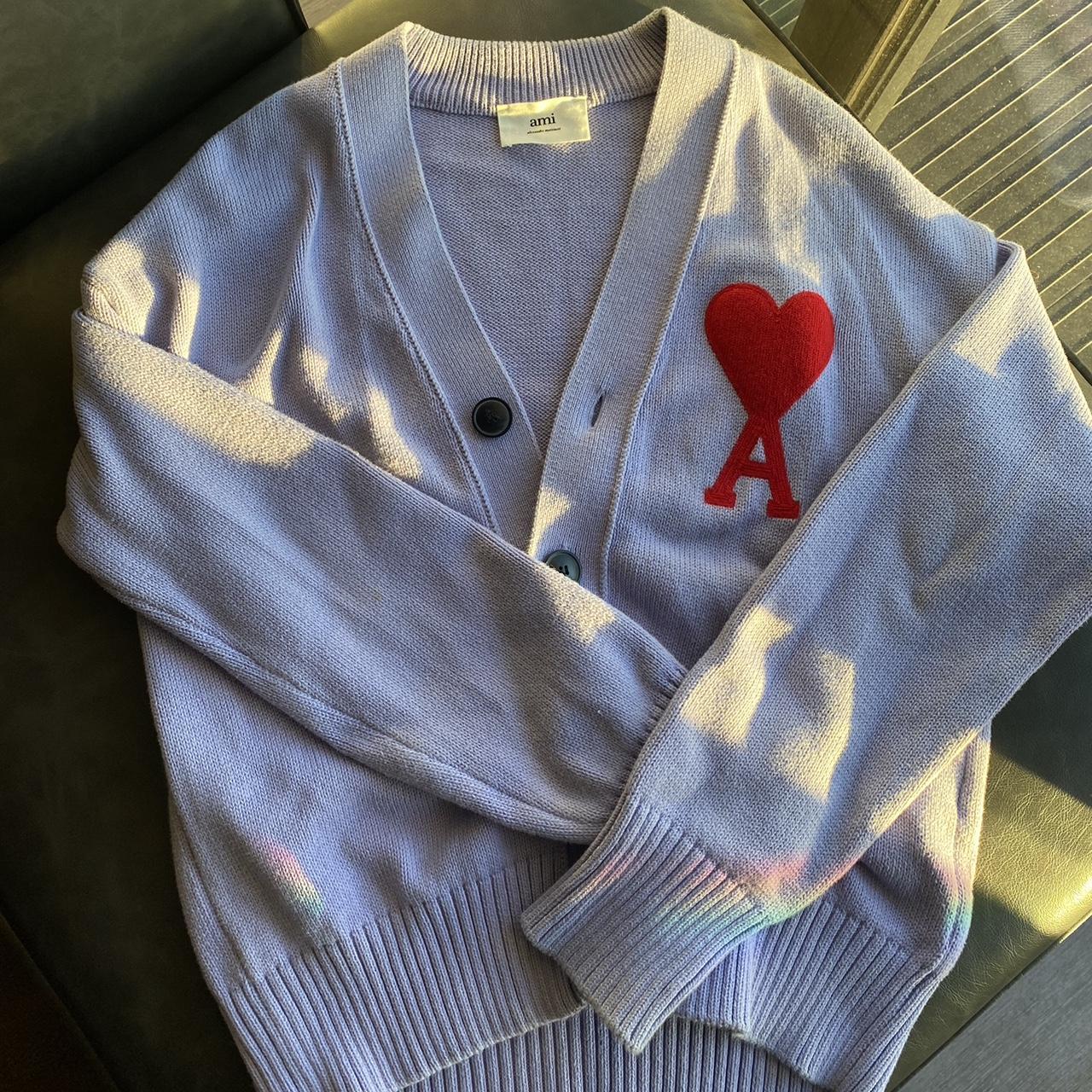 AMI PARIS purple cardigan Good condition! - Depop