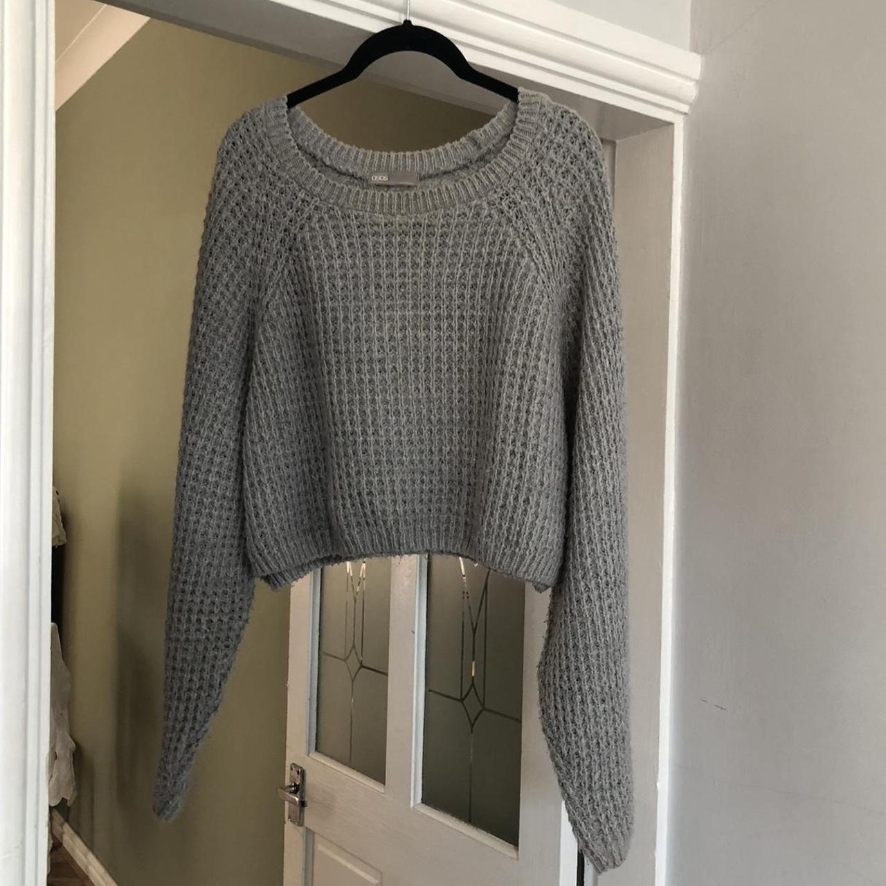 ASOS waffle knit crop jumper. Size UK 14 Free... - Depop