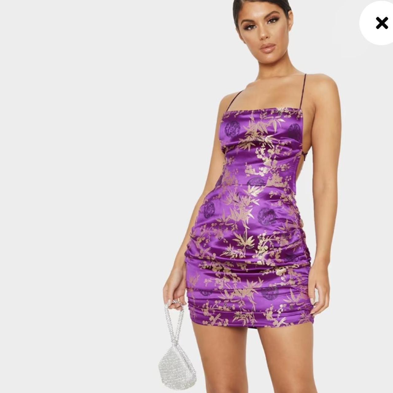 NWT Purple and Gold pretty little thing dress. Never... - Depop