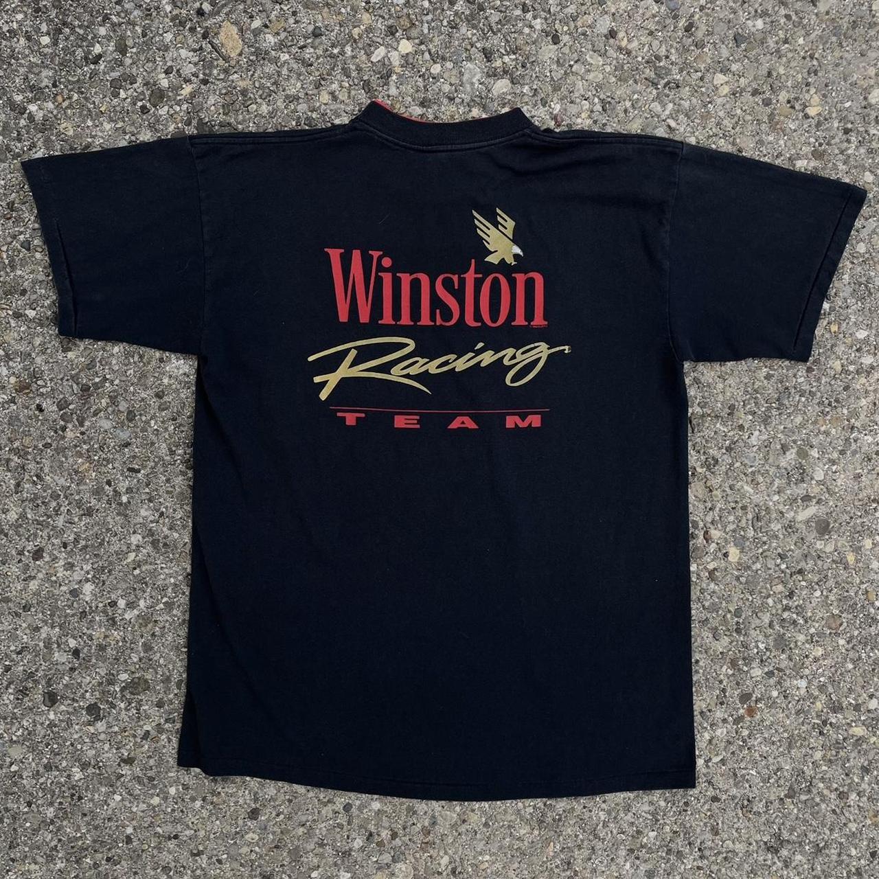 Winston Men's Red and Black T-shirt | Depop