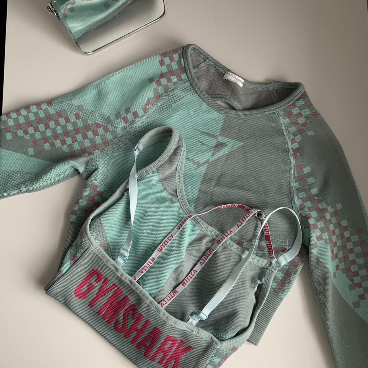Gymshark Mint Green gym matching set activewear... | Depop