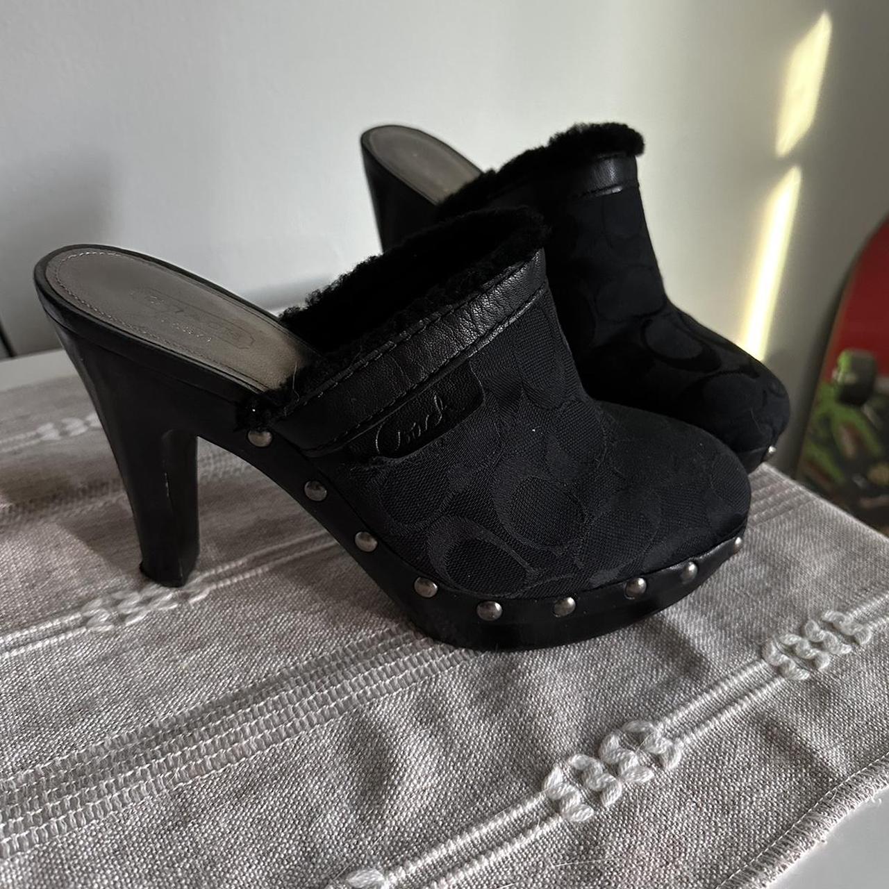 vintage coach clogs sooo cute but i rarely wear... - Depop