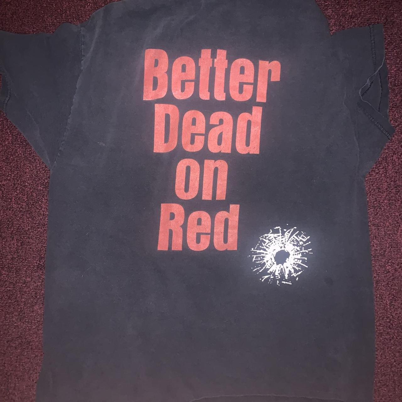 Vintage Misfits better dead on red 2001 cinderblock... - Depop