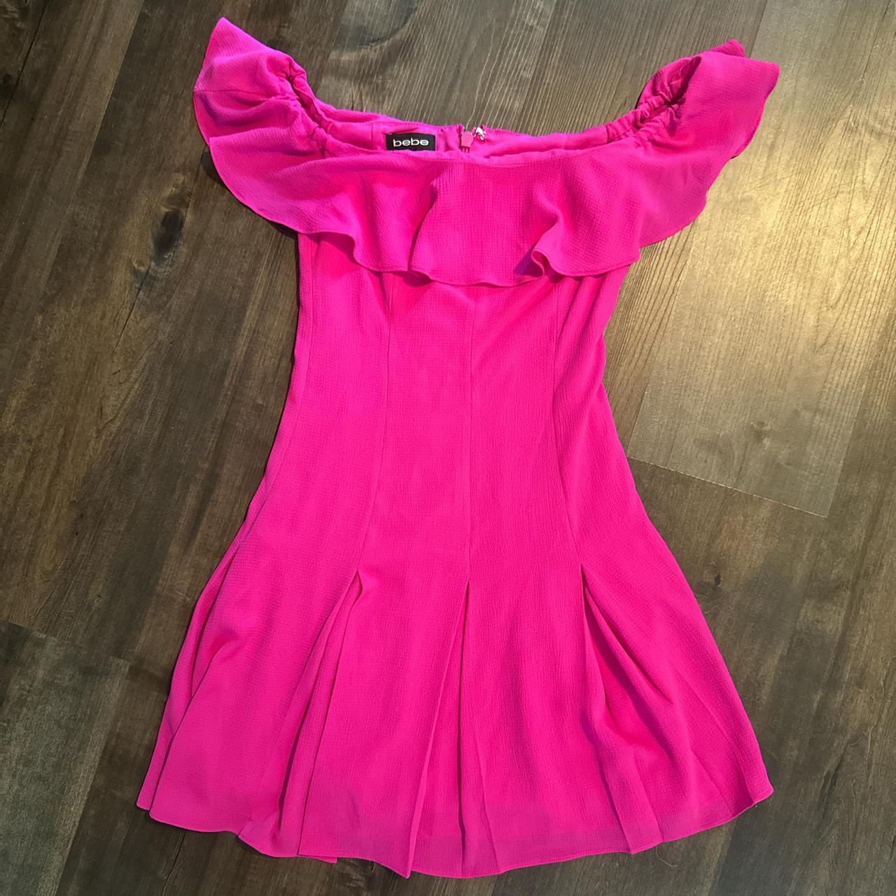 Bebe pink off the shoulder top - Depop