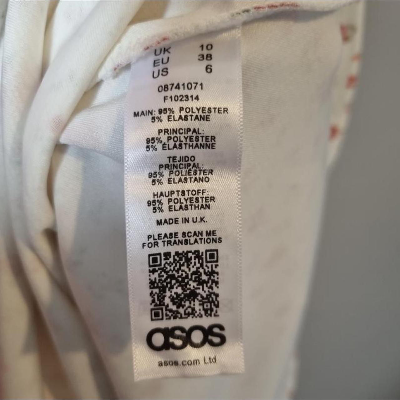 ASOS Maxi dress, mixed design orange and white Brand... - Depop