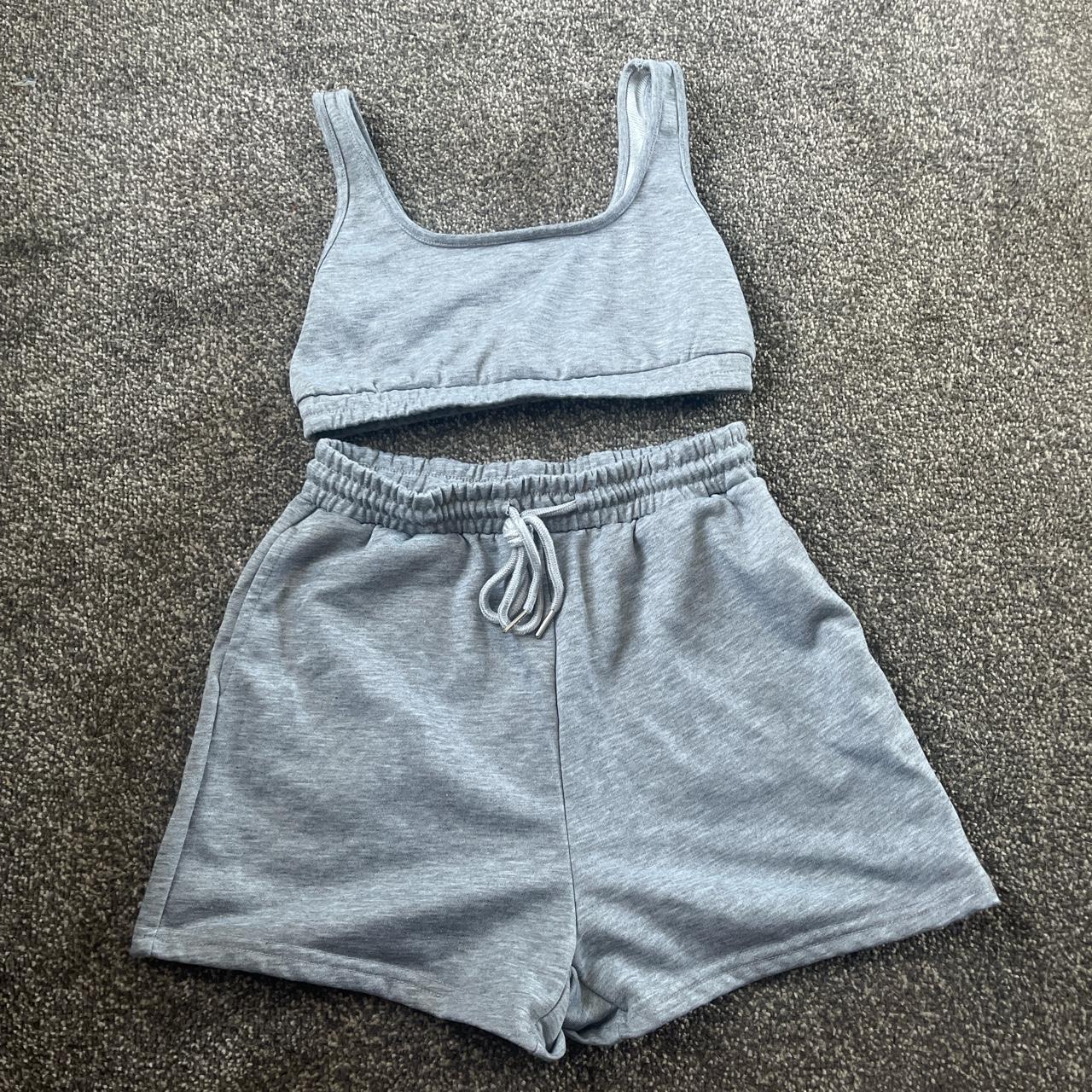 grey co ord set from shein, size small only worn... - Depop