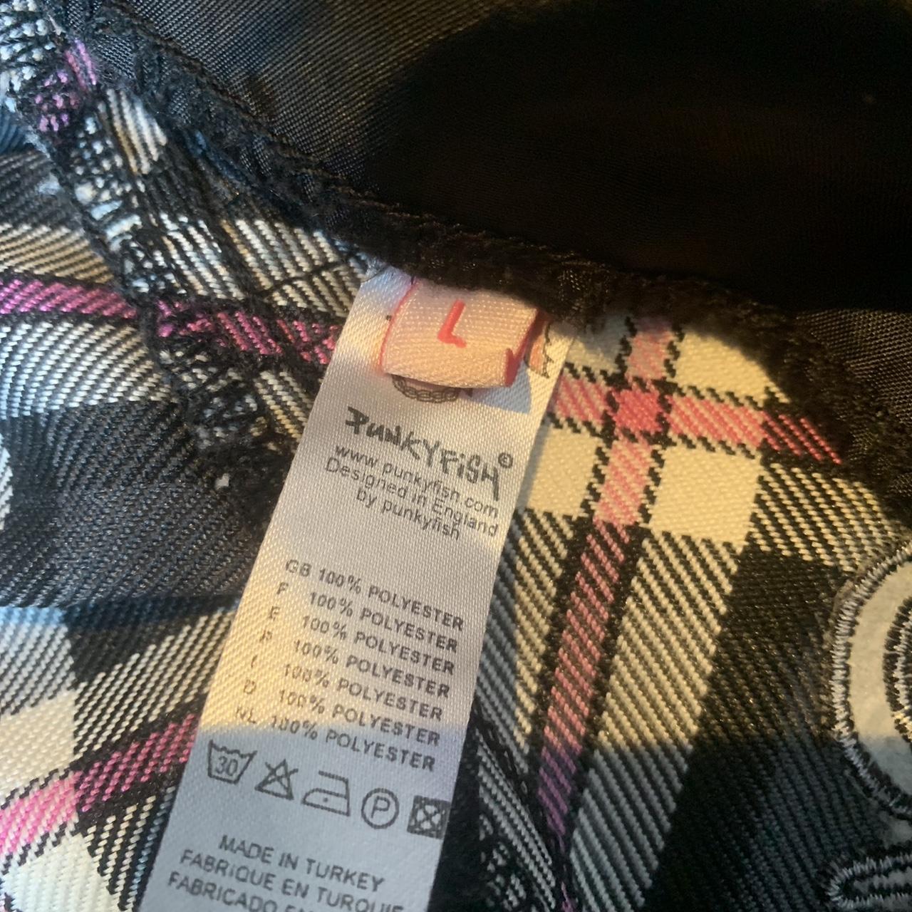 prettiest punkyfish white grey and pink plaid mini... | Depop