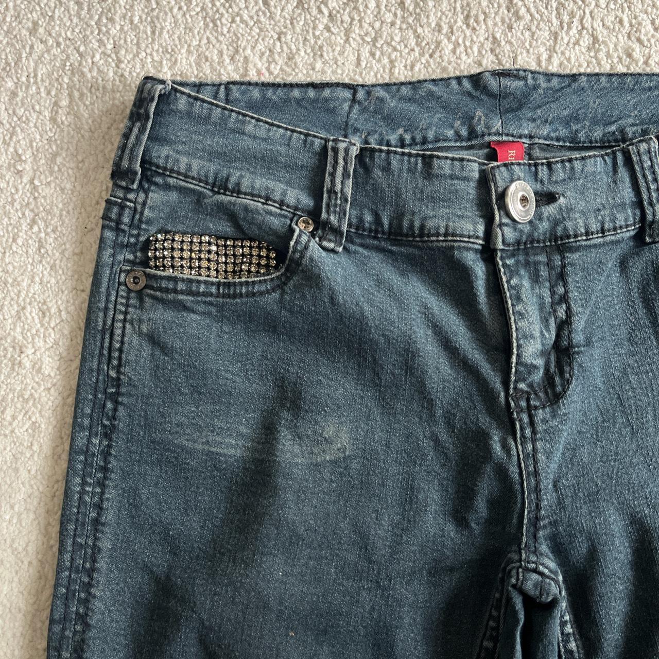 Classic pair of low rise kick flare jeans from River... - Depop