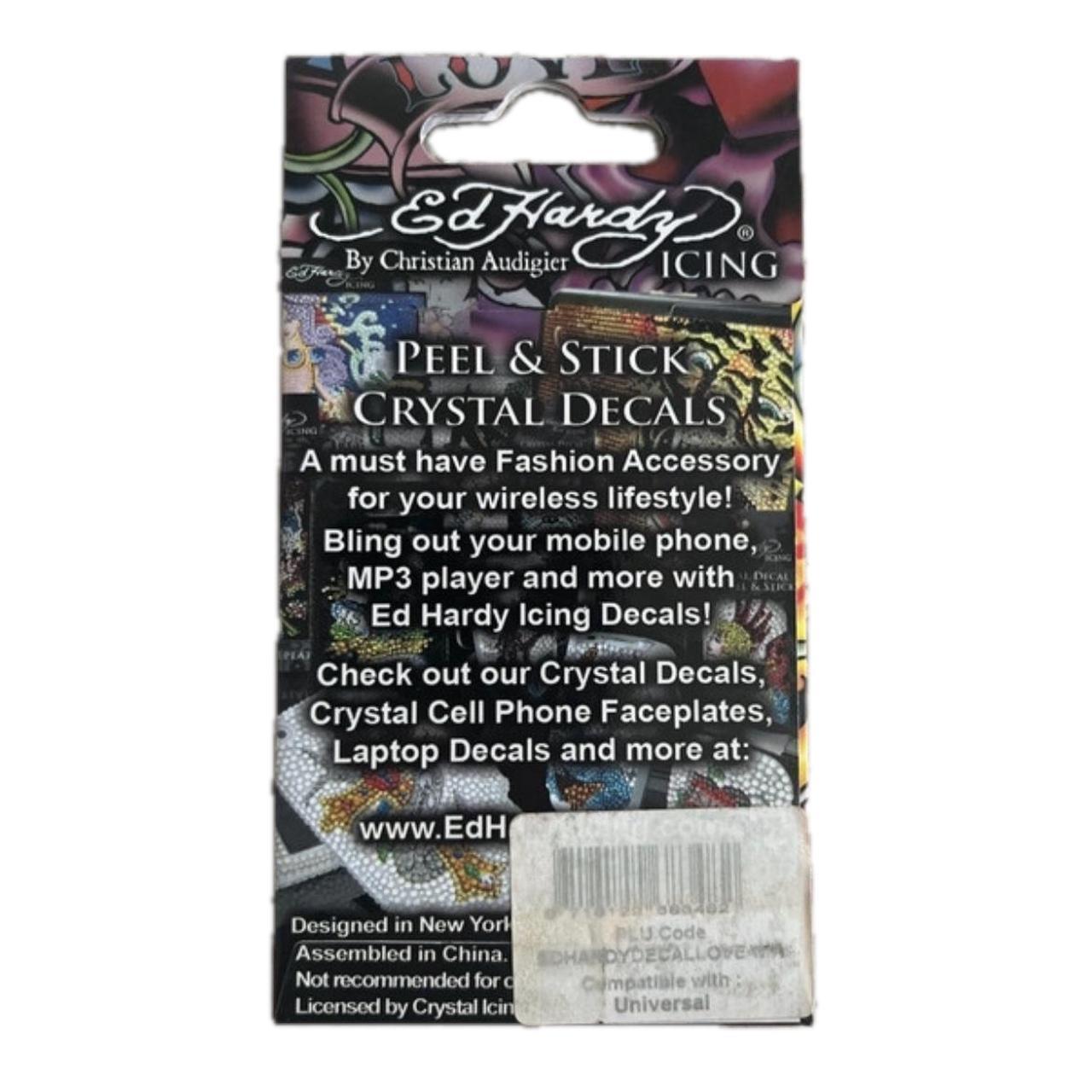 Deadstock Ed Hardy crystal decal sticker. Giving... - Depop