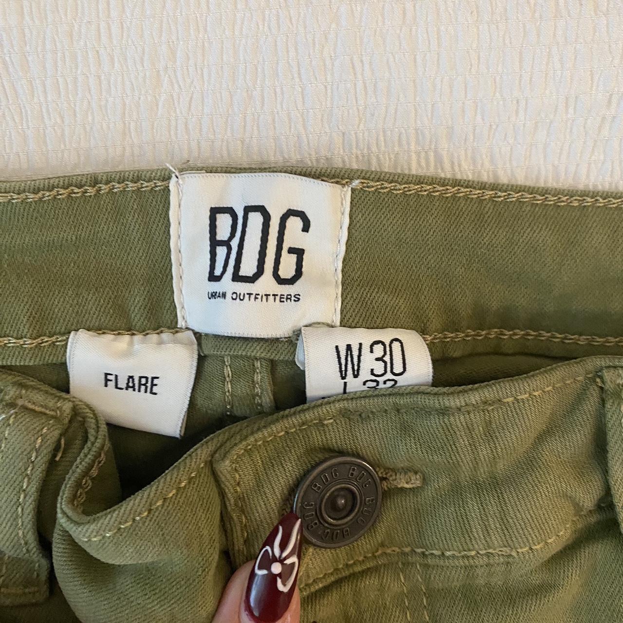 Green low rise flare BDG jeans - Depop