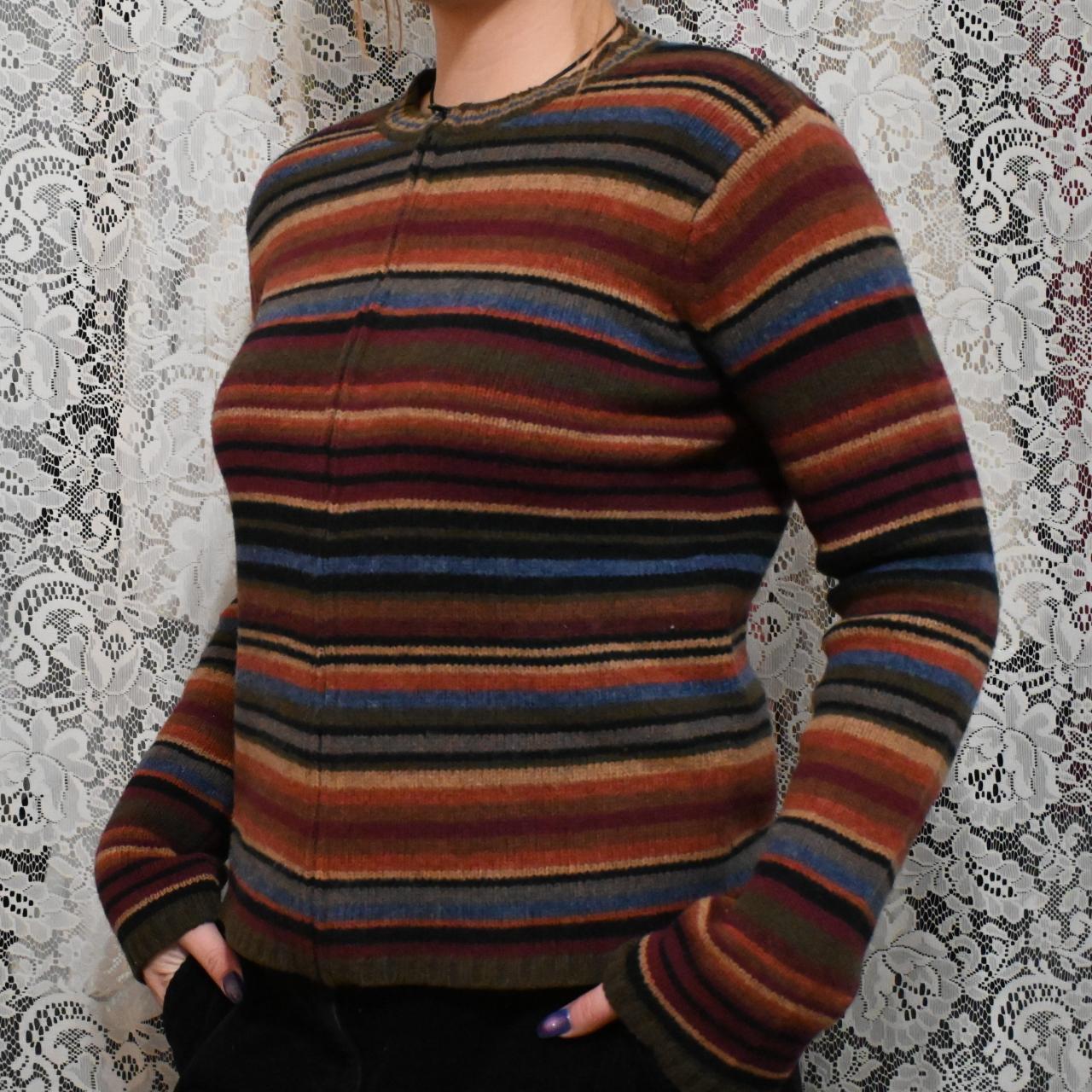 Carroll Reed wool rainbow jacket. labeled a size... - Depop