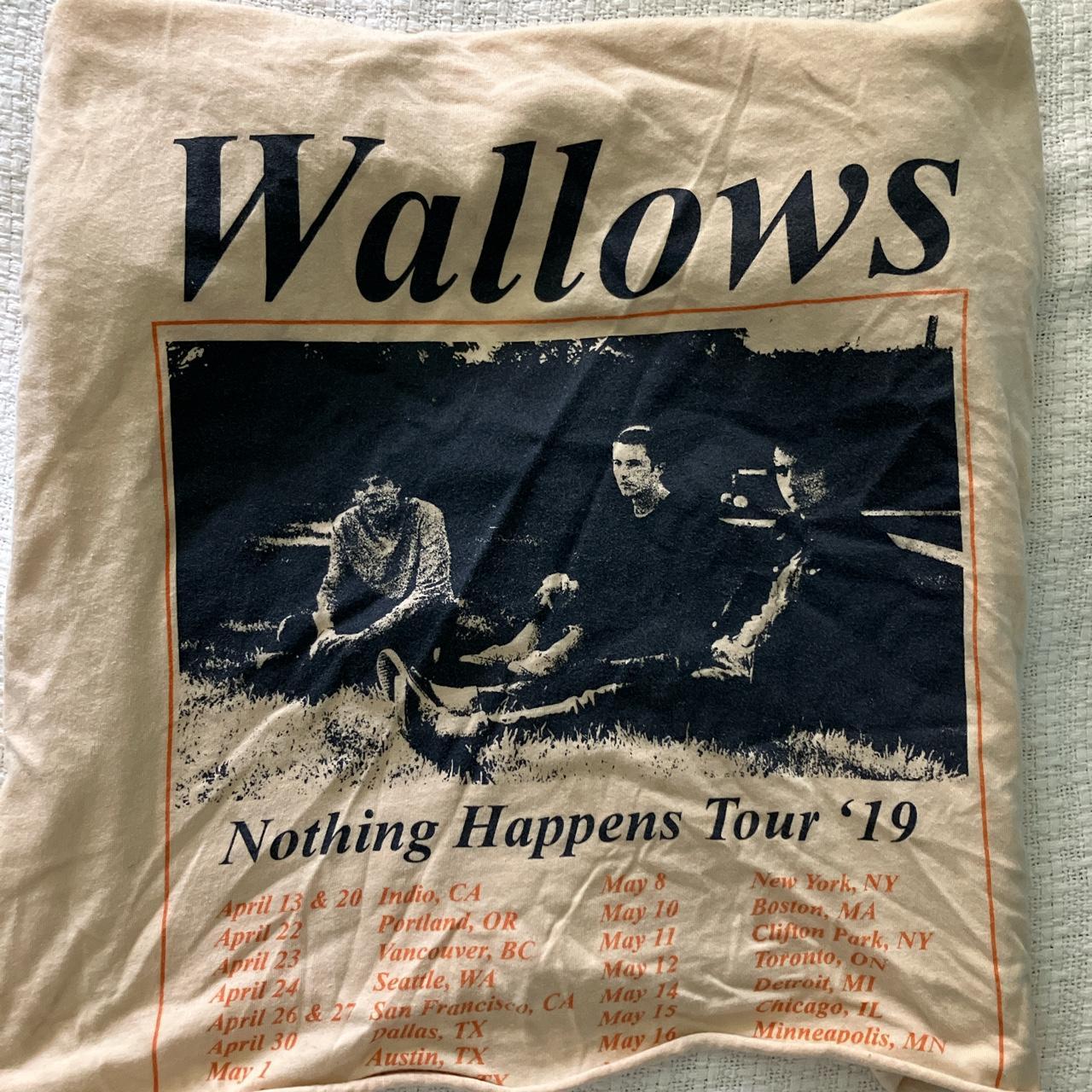 wallows nothing happens tour shirt 2019 size large... - Depop