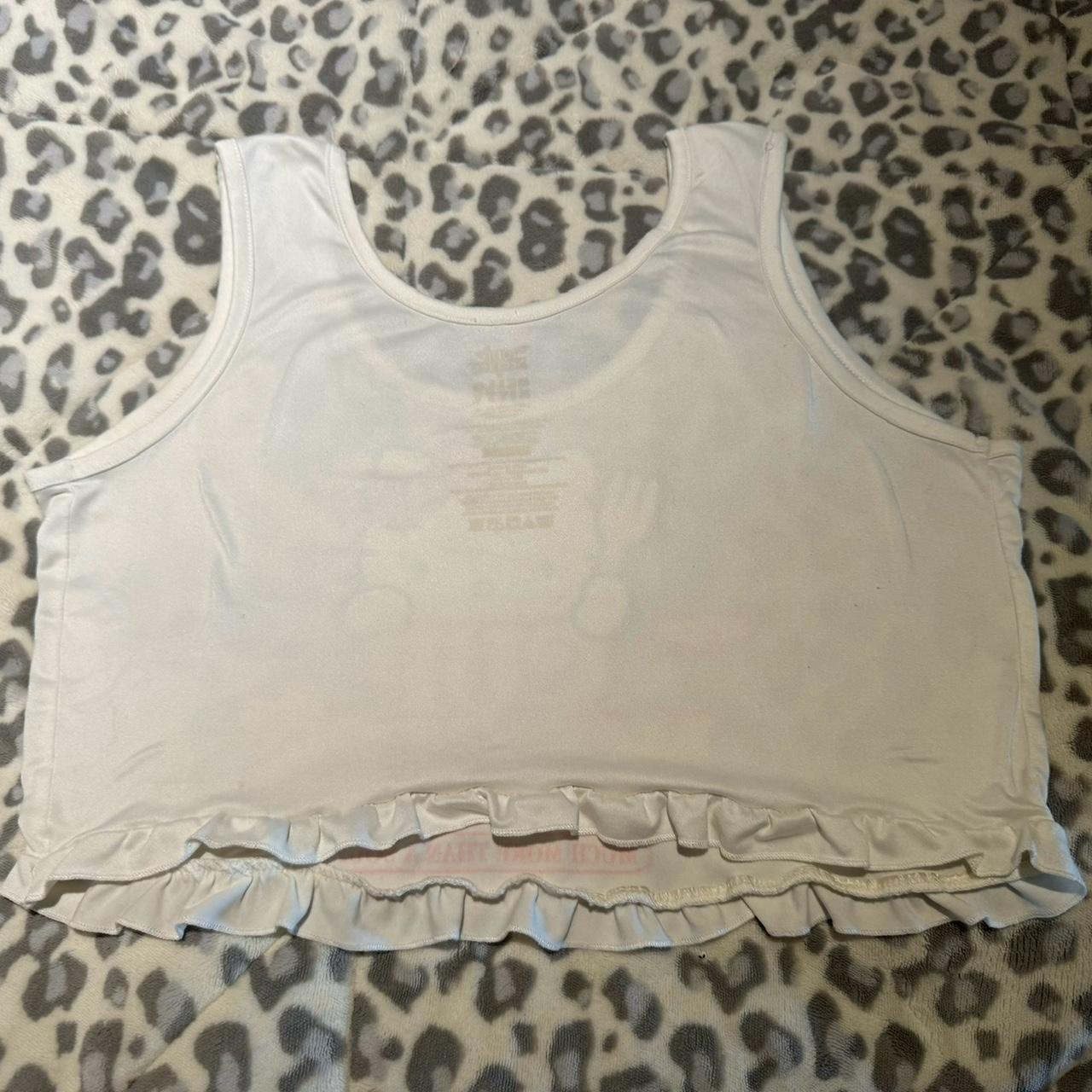 hello Kitty cup noodles crop top frilly edges, size... - Depop