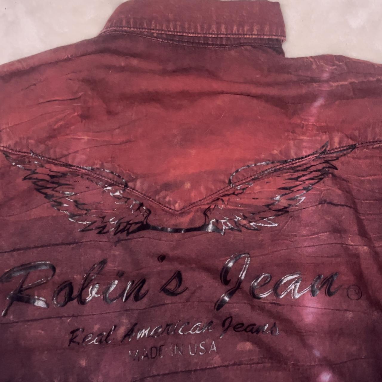 ROBINS JEANS BUTTON UP LOOKS LIKE PRISONER NEVER... - Depop