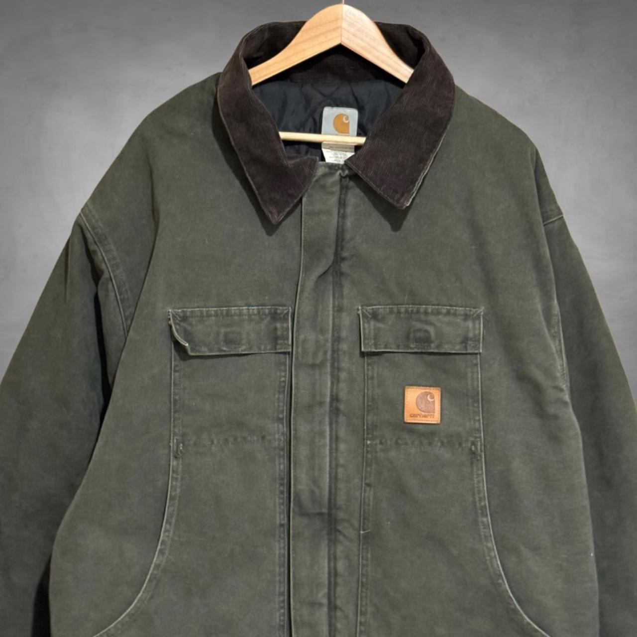 Vintage Carhartt Jacket Mens 4XL Moss Green Artic... - Depop