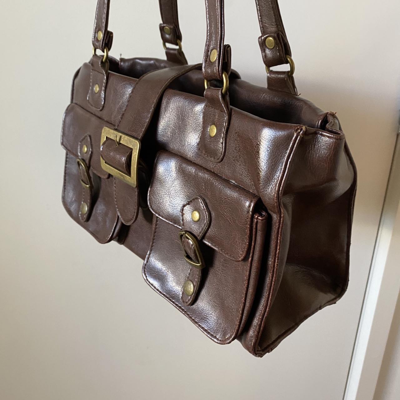 Brown faux leather utility bag Gorgeous utility bag... - Depop