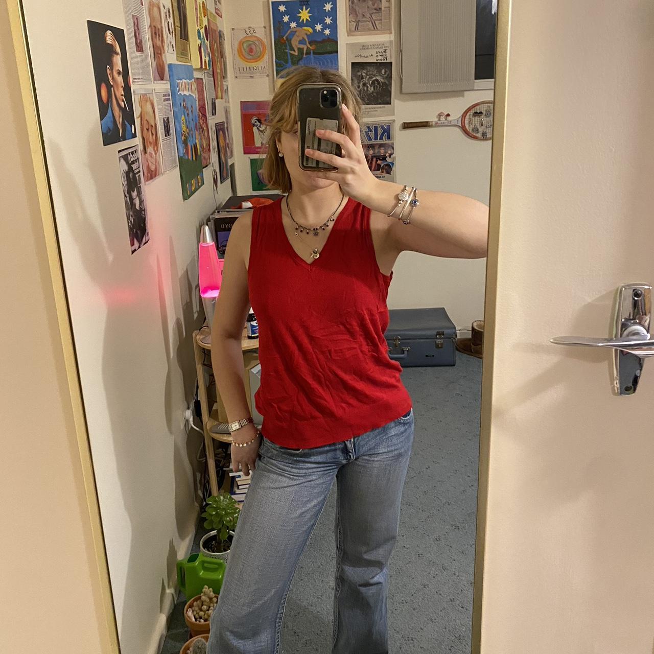 Red target vest. Super soft & versatile styling.... - Depop