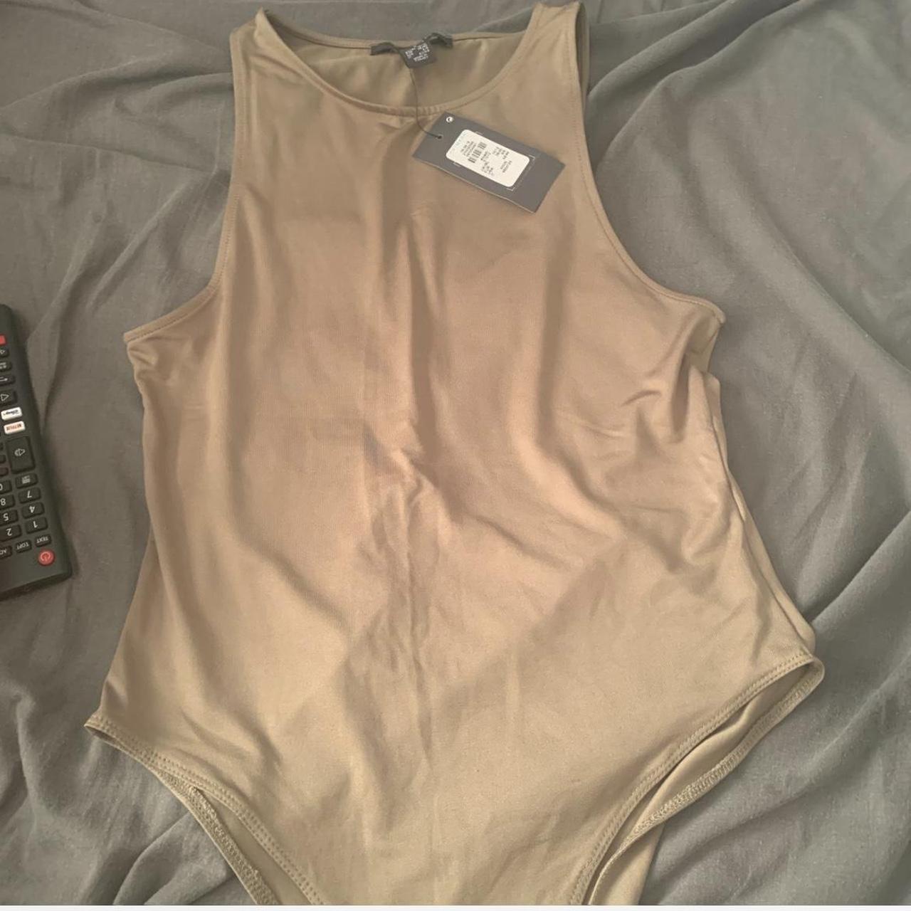 Primark khaki slinky bodysuit Brand new with... - Depop