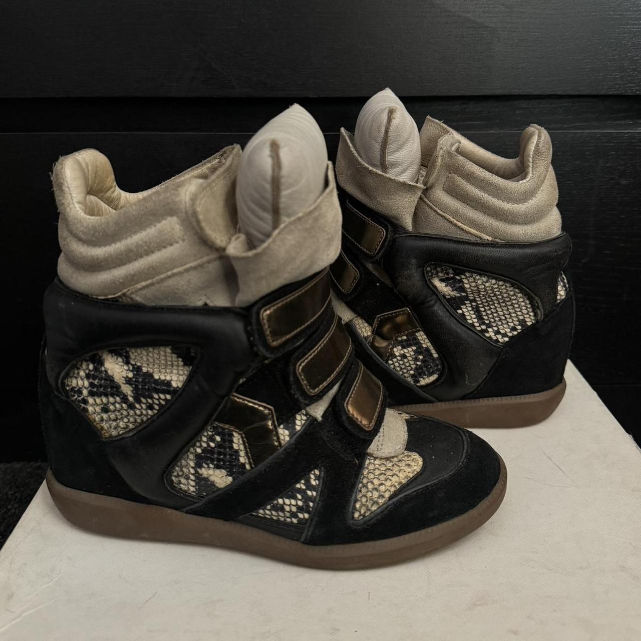 Snake print genuine Isabel Marant Étoile black crème... - Depop