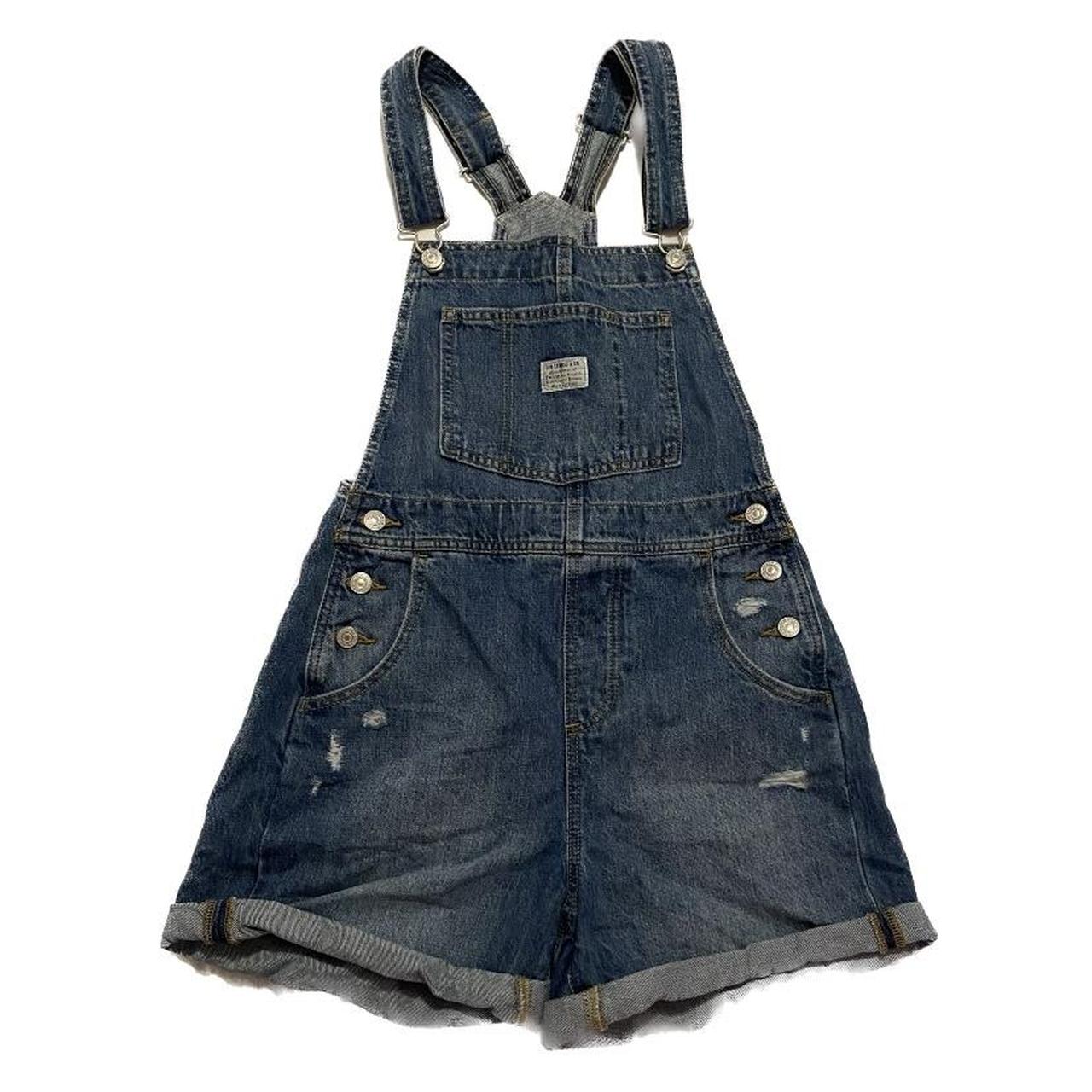 levi’s womens overall shorts #spring... - Depop