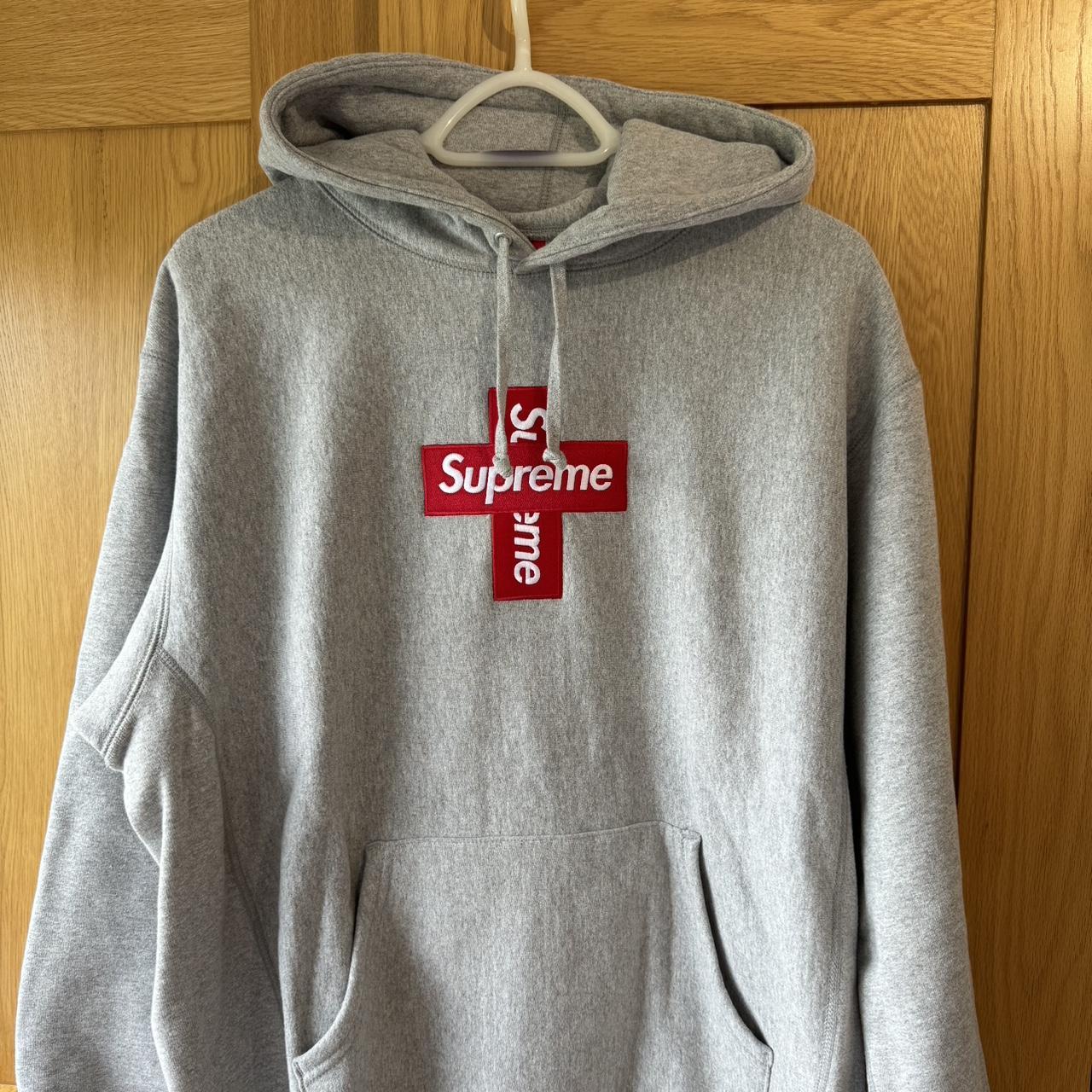 Supreme Cross Box Logo Hooded Sweatshirt // Hoodie... - Depop