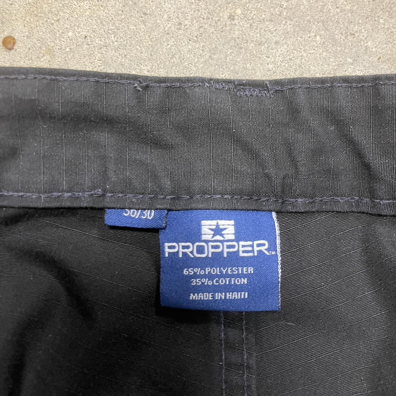 early 00s y2k black Propper cargo pants. Tagged size... - Depop