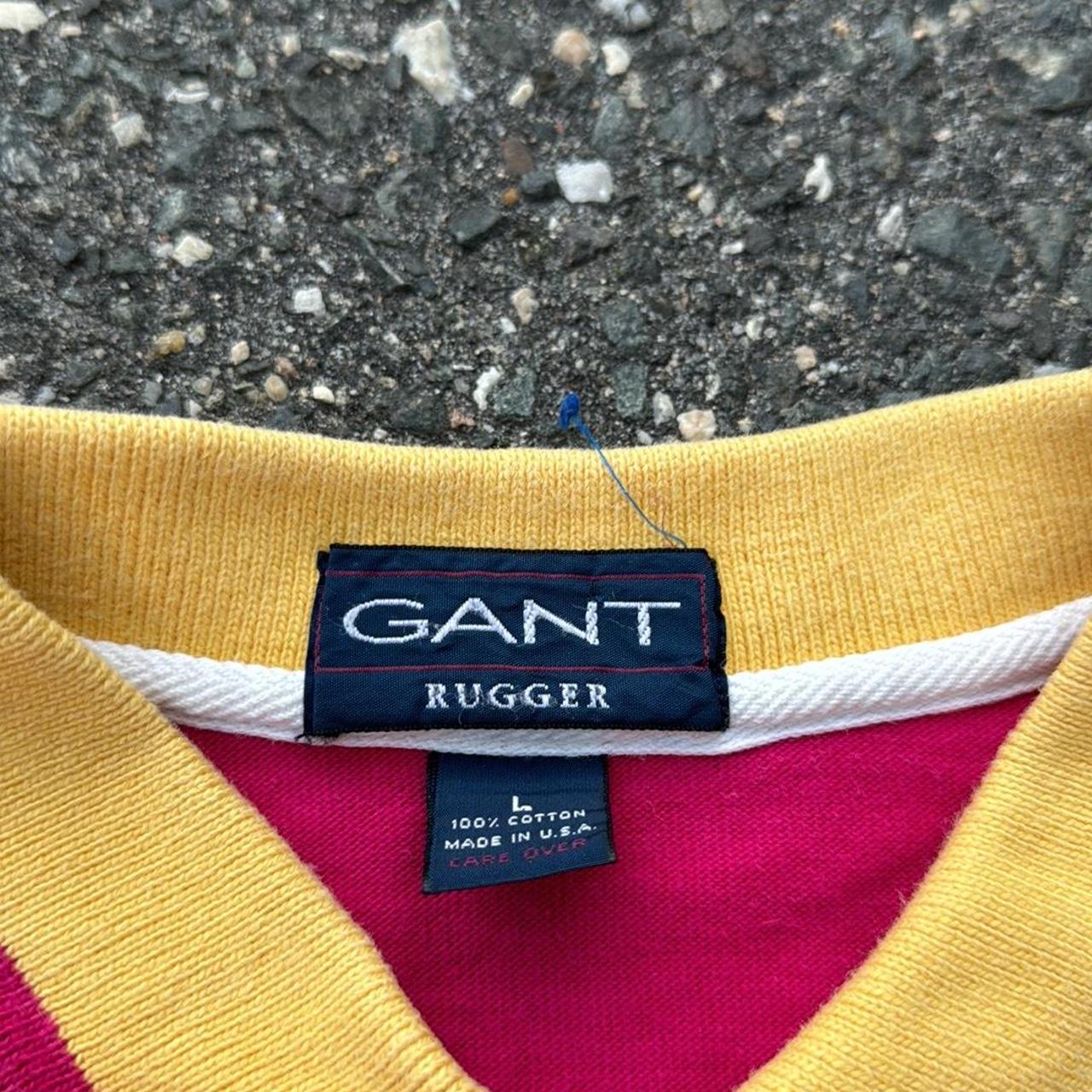 Vintage Gant Rugger color block rugby shirt size... - Depop