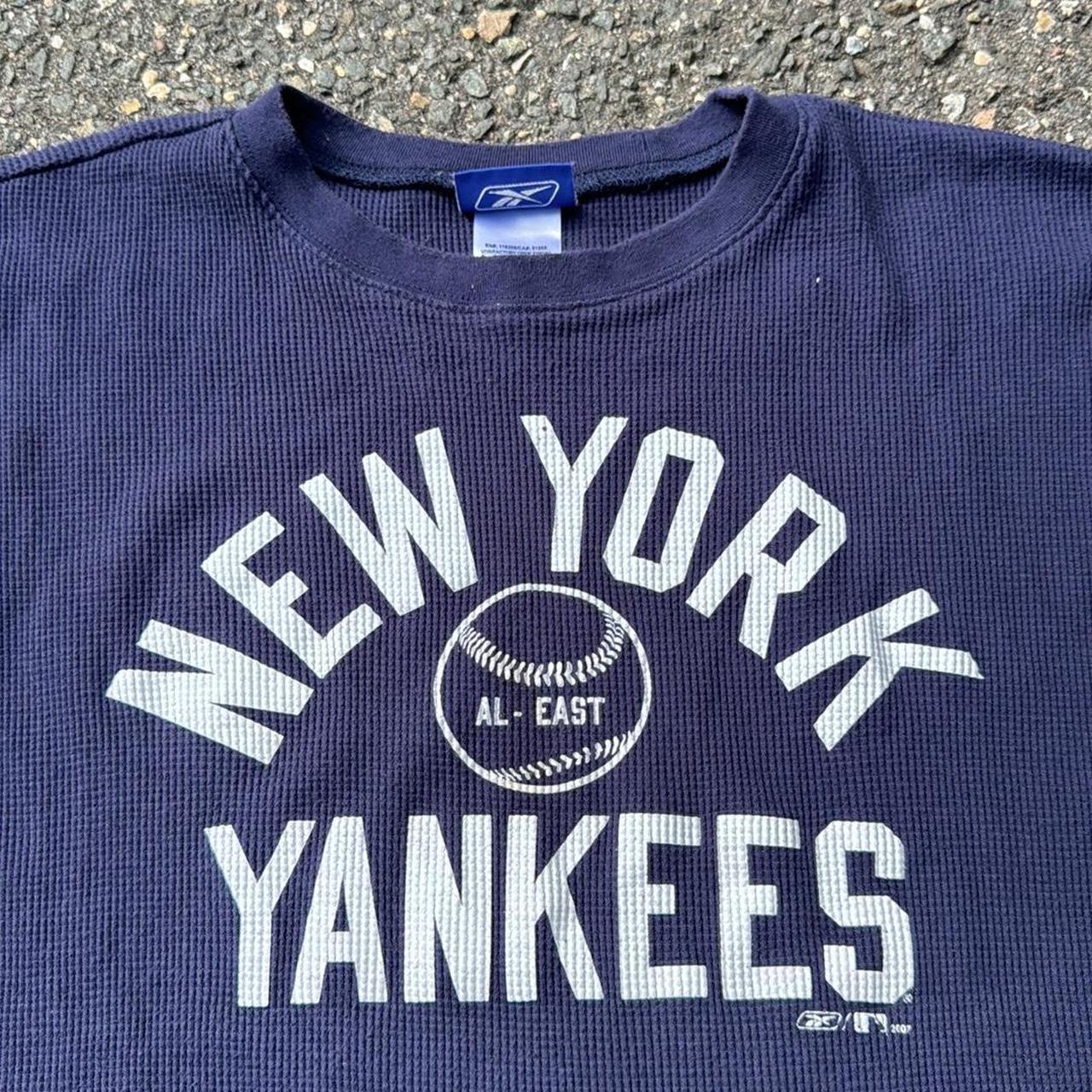 Y2K NY Yankees thermal shirt Size xl #yankees... - Depop