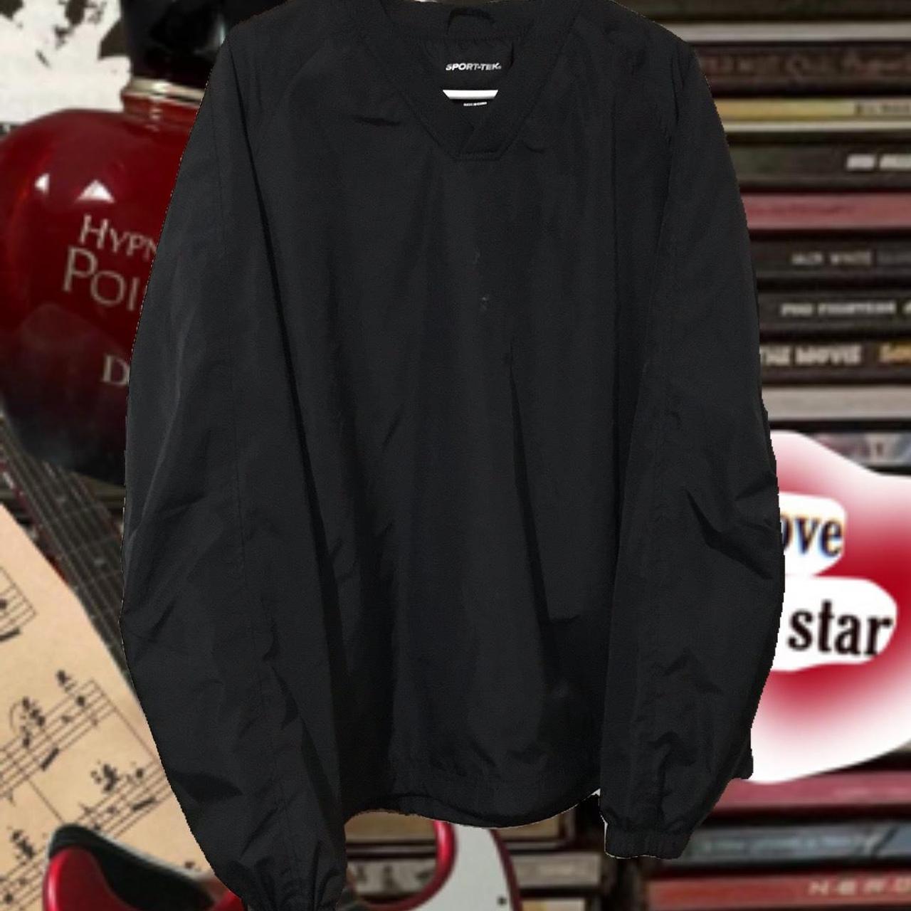 Black Windbreaker - SIZE: XL - Has a small stain in... - Depop