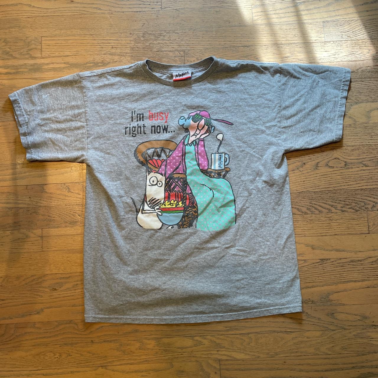 Maxine double sided joke t shirt size L - Depop