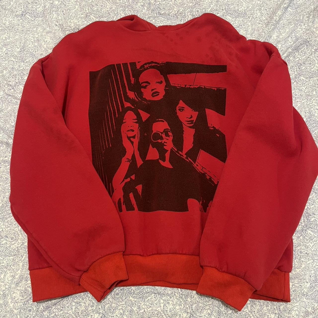 Cute red Edikted hoodie! -size large -never... - Depop