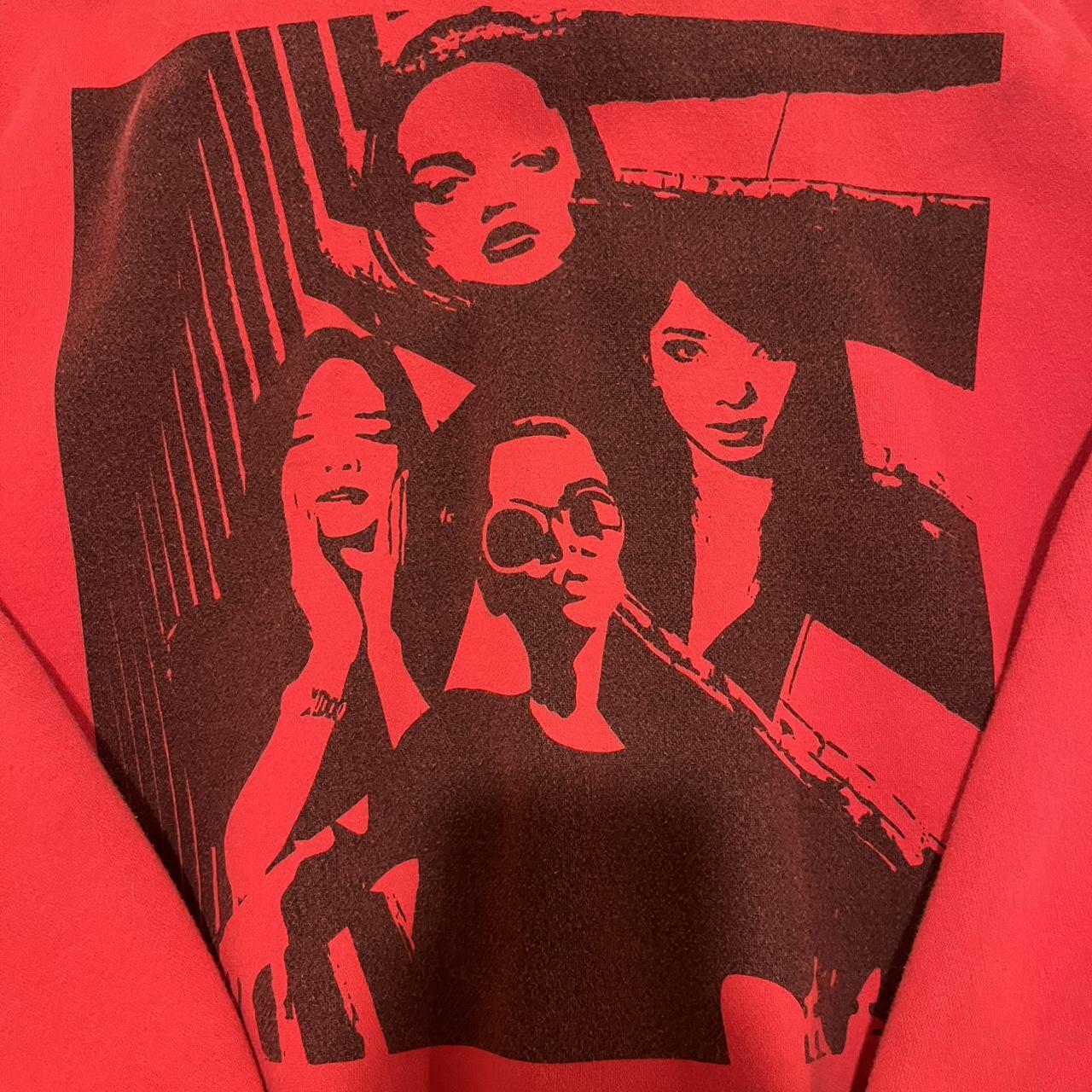 Cute red Edikted hoodie! -size large -never... - Depop