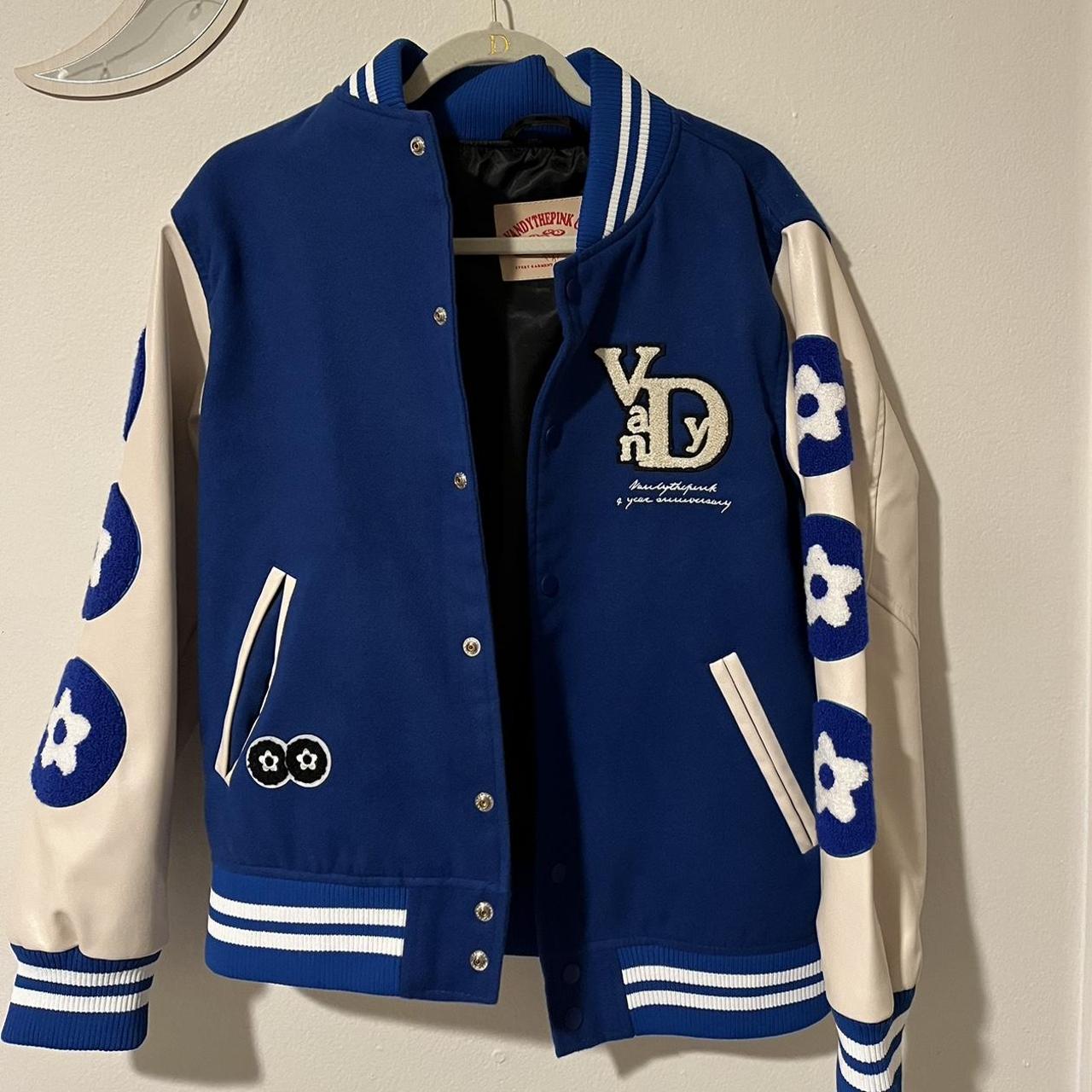 Authentic Vandy The Pink Varsity Jacket Brand New... - Depop