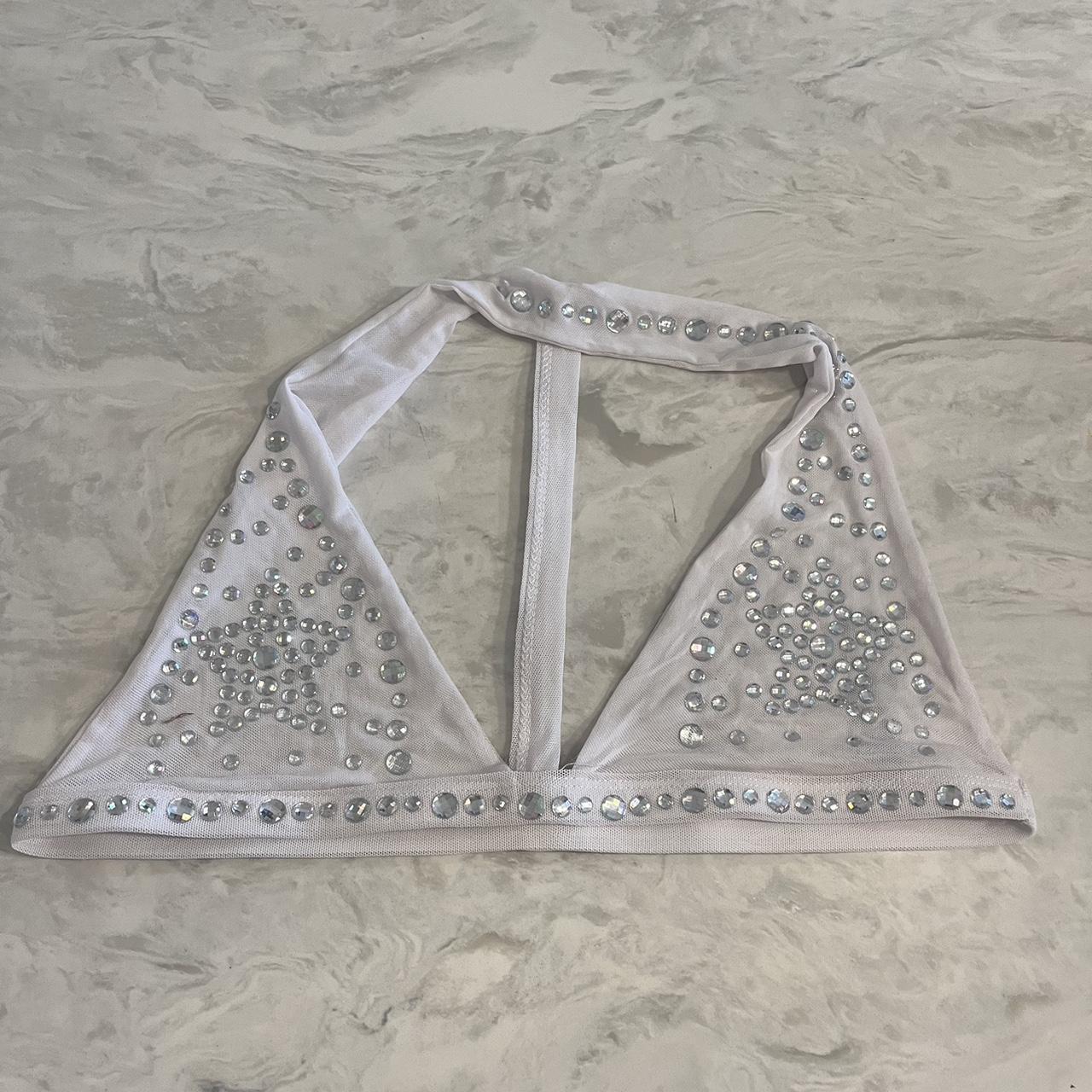 White mesh Club Exx rave top - size medium. In great... - Depop