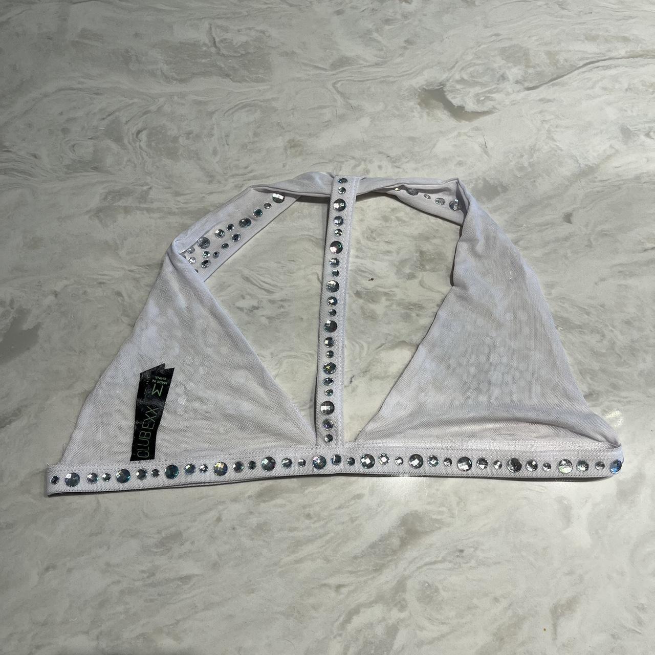 White mesh Club Exx rave top - size medium. In great... - Depop