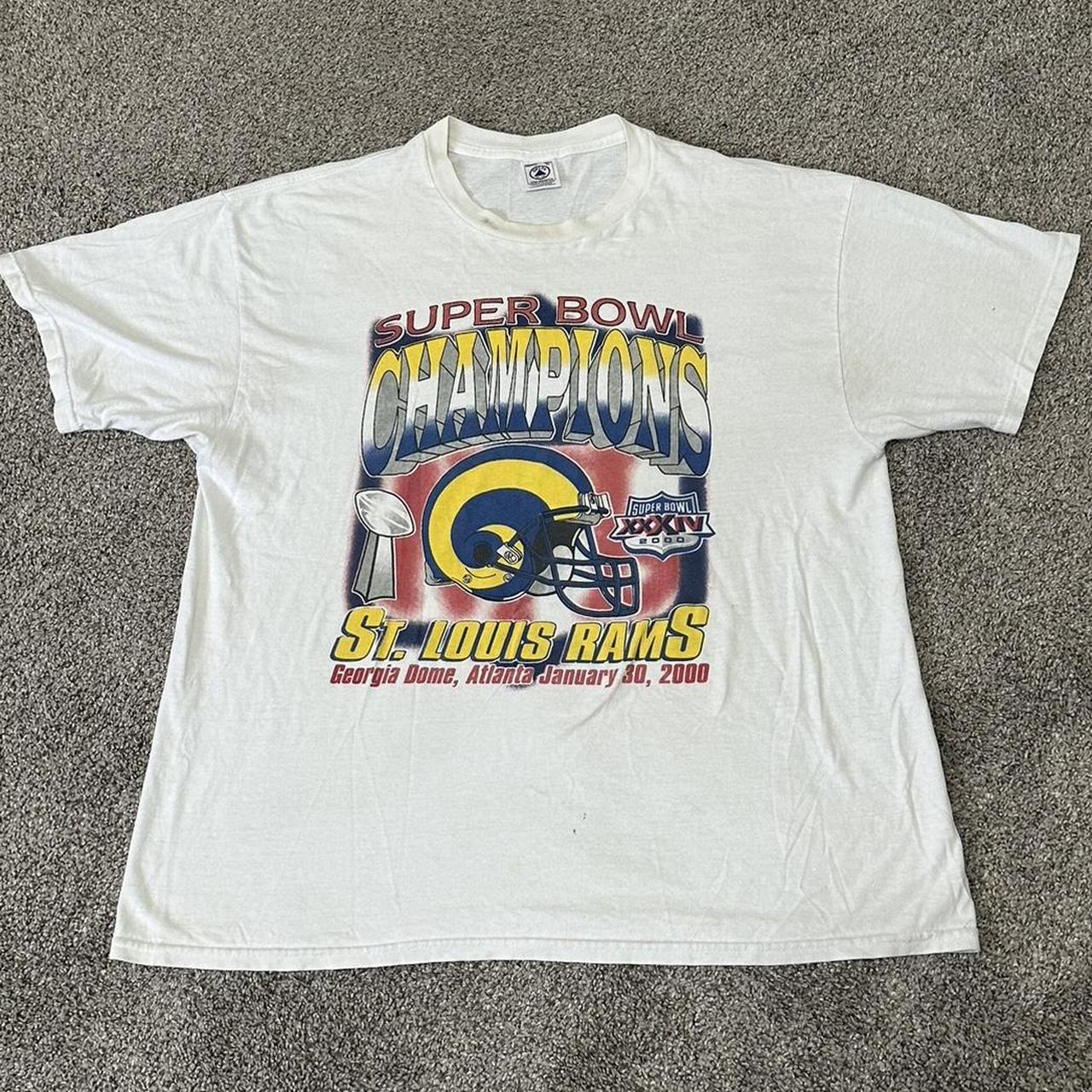 Vintage St. Louis Rams Super Bowl T-Shirt RARE Graphic - Depop