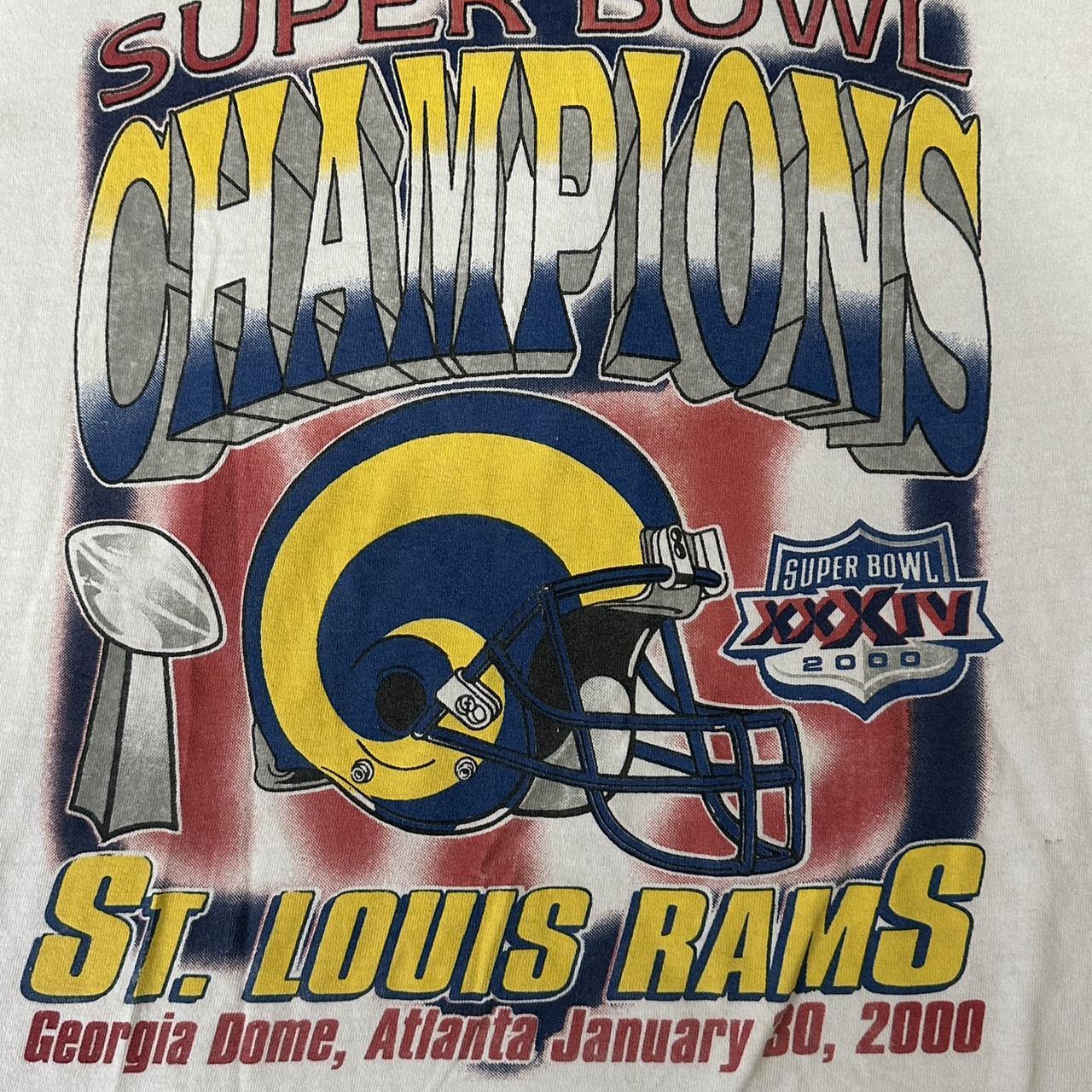 Vintage St. Louis Rams Super Bowl T-Shirt RARE Graphic - Depop
