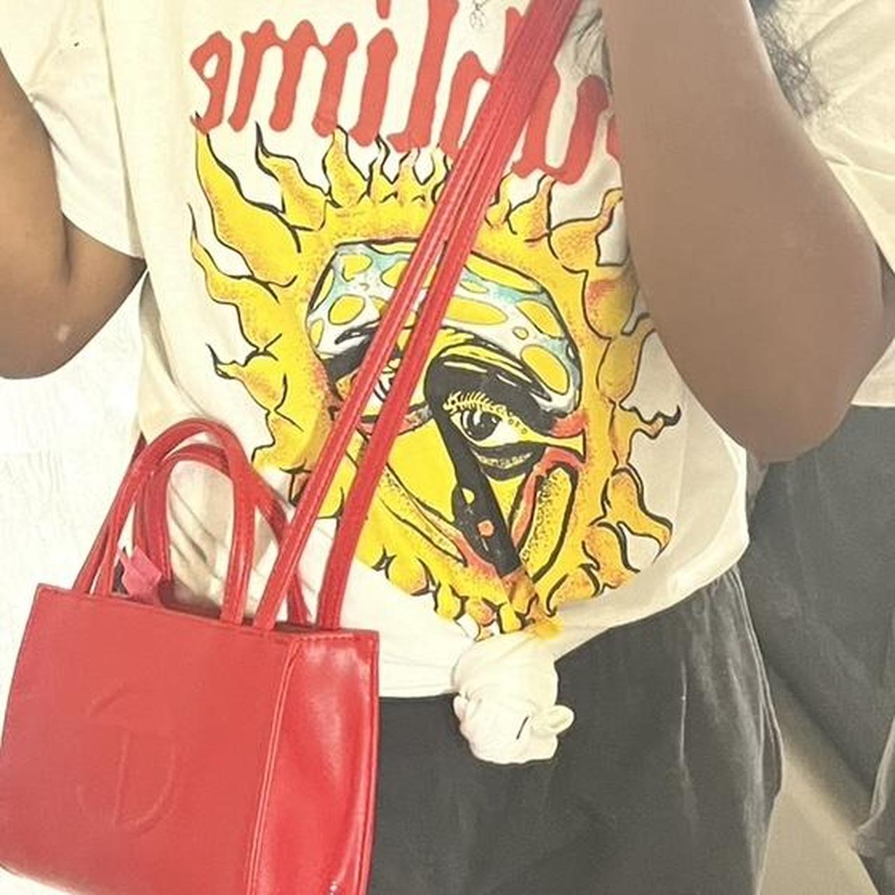 red small telfar used i ship fast!! lmk if you... - Depop