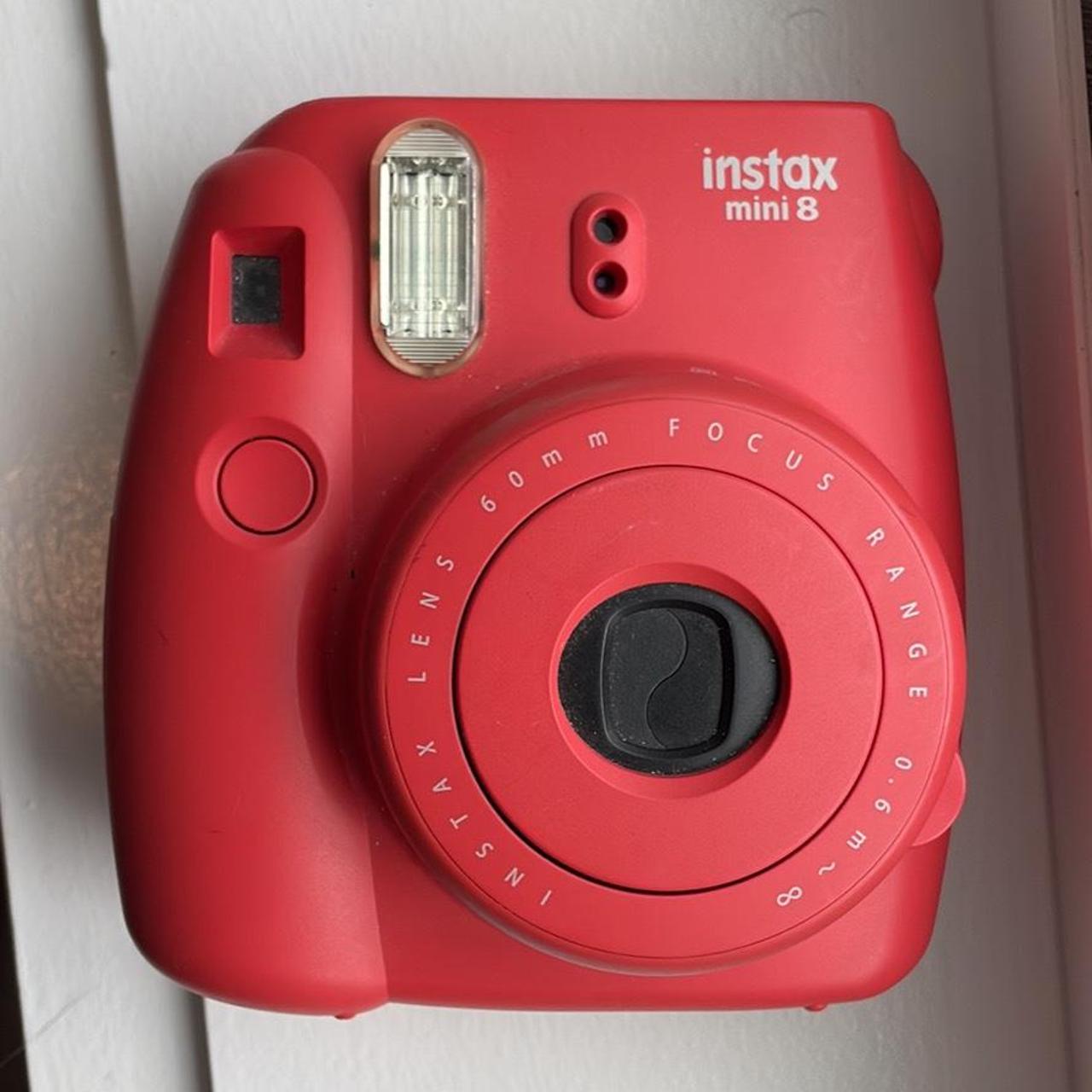 INSTAX mini 8 cute mini red fujifilm camera with... - Depop