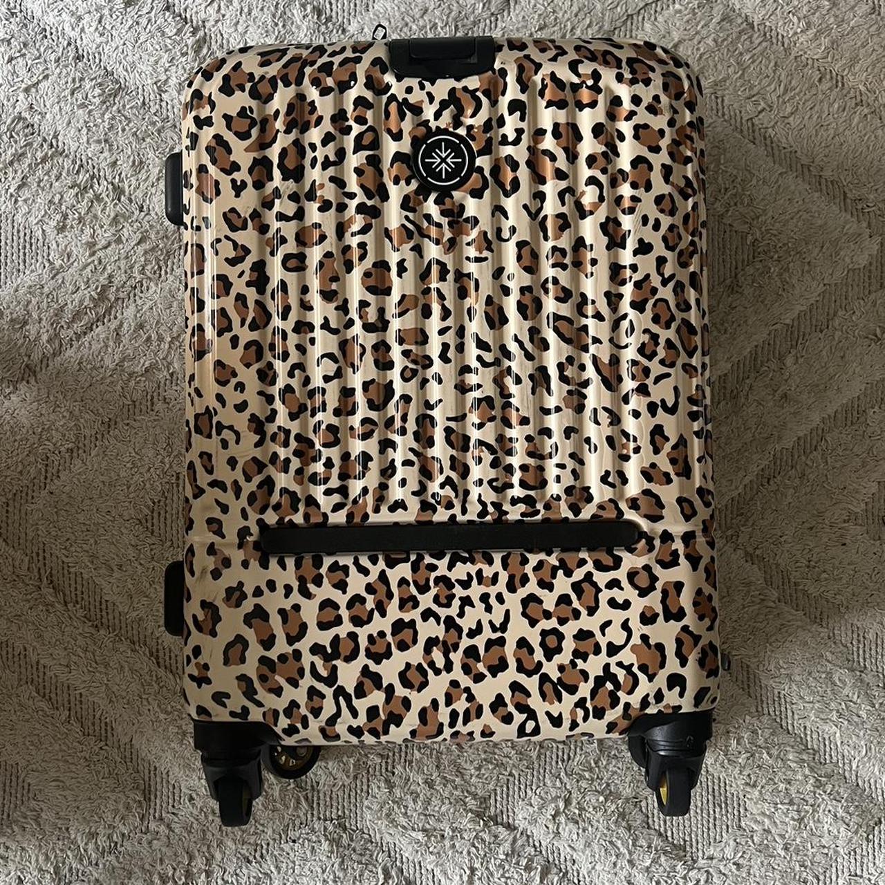 Cotton On small leopard suitcase 💛 Have only used... - Depop