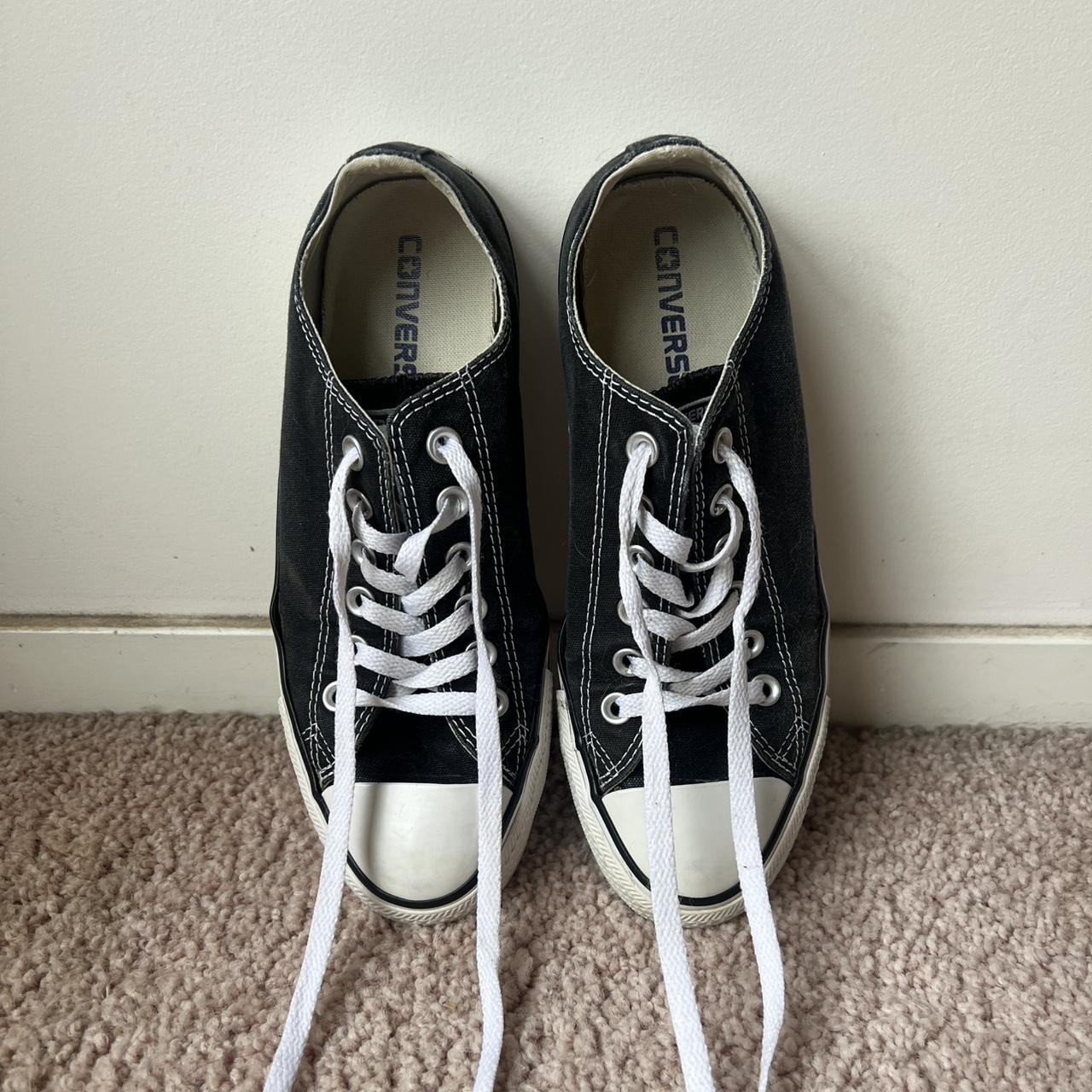 Black Converse Chuck Taylor All Star low tops 🖤... | Depop