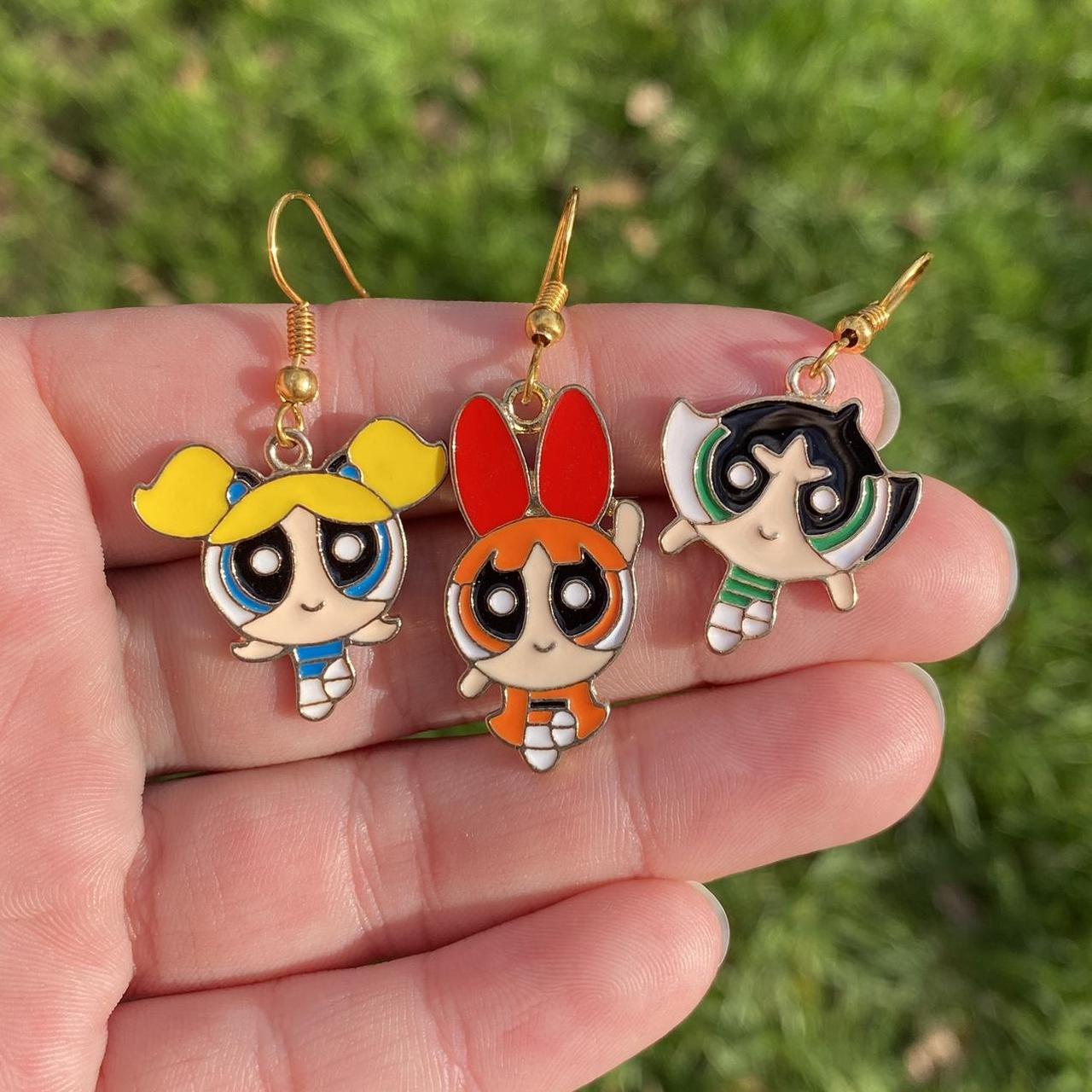 Full set of 3 Powerpuff girl earrings 🪐 This is one... - Depop
