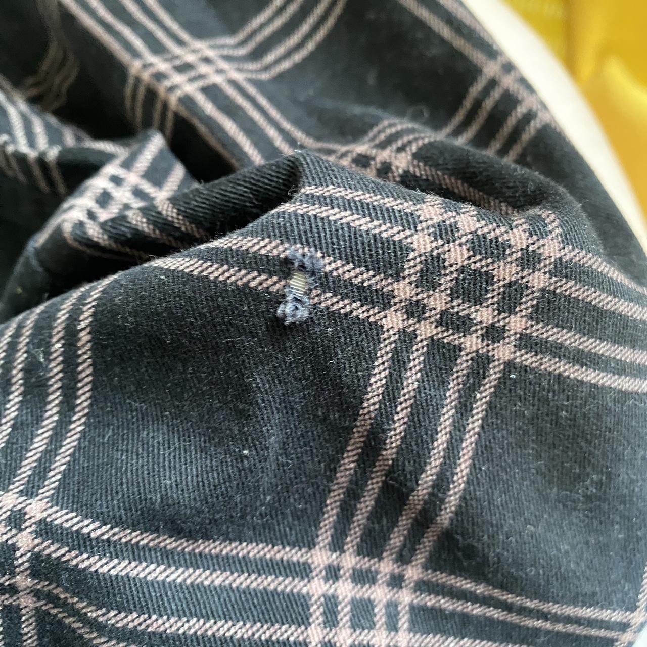 divided brand black/white plain pattern pants. small... - Depop