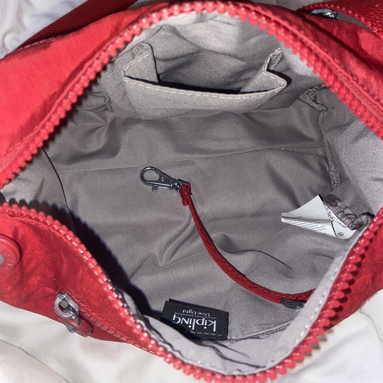 Bright red Kipling Crossbody bag! Super spacious,... - Depop