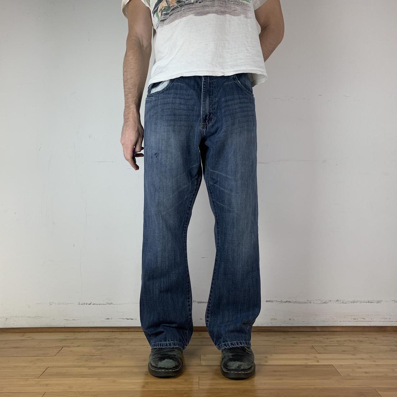 American Vintage Men's Blue Jeans | Depop